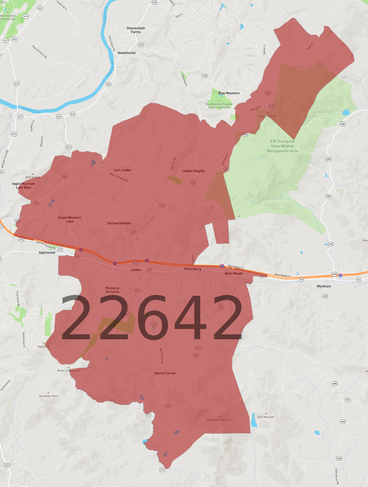 Zip Code 22642 - AtlasBig.com