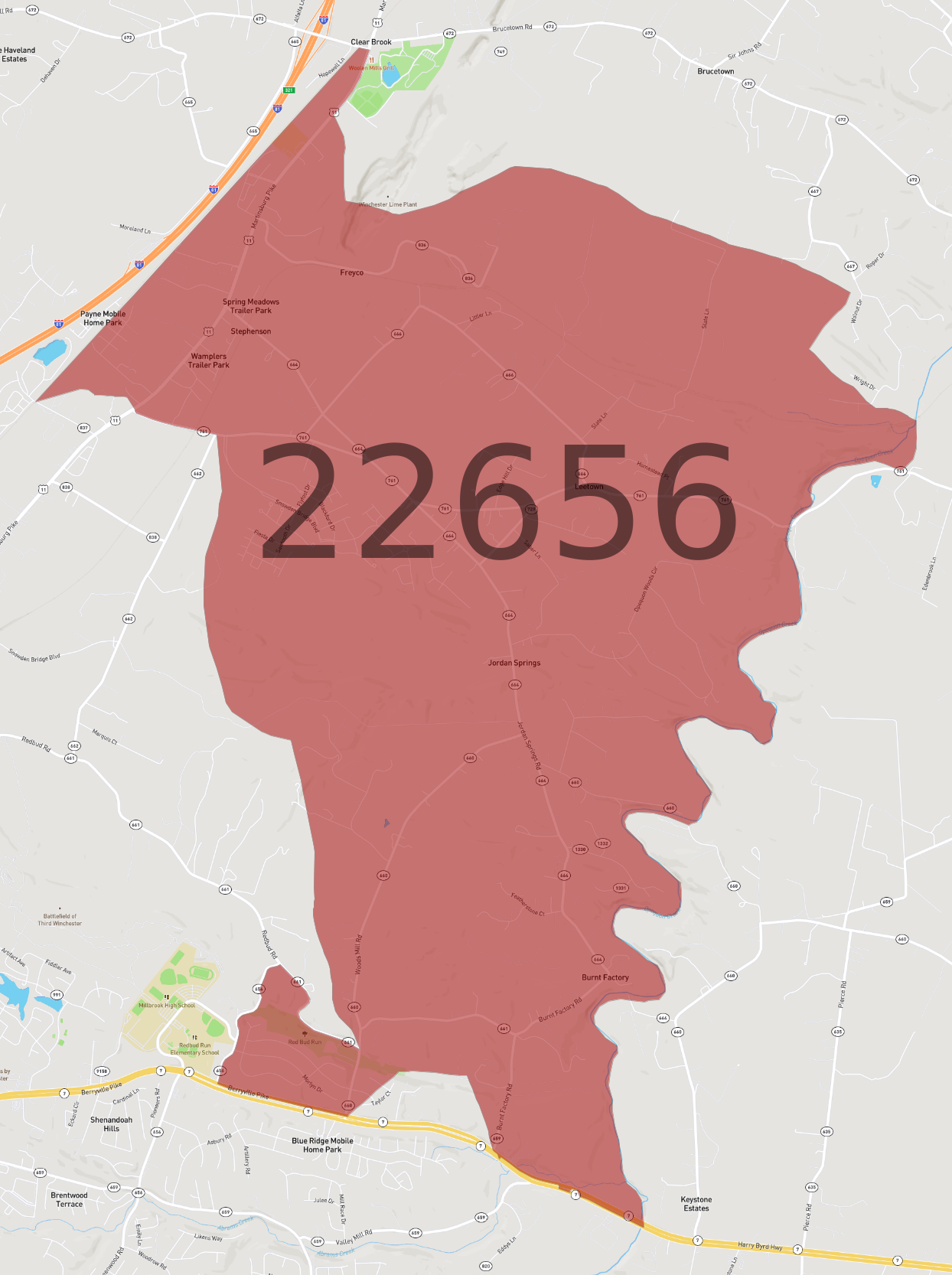 Zip Code 22656 - AtlasBig.com