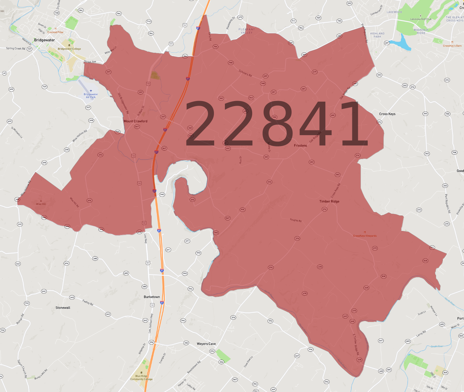 Zip Code 22841 - AtlasBig.com