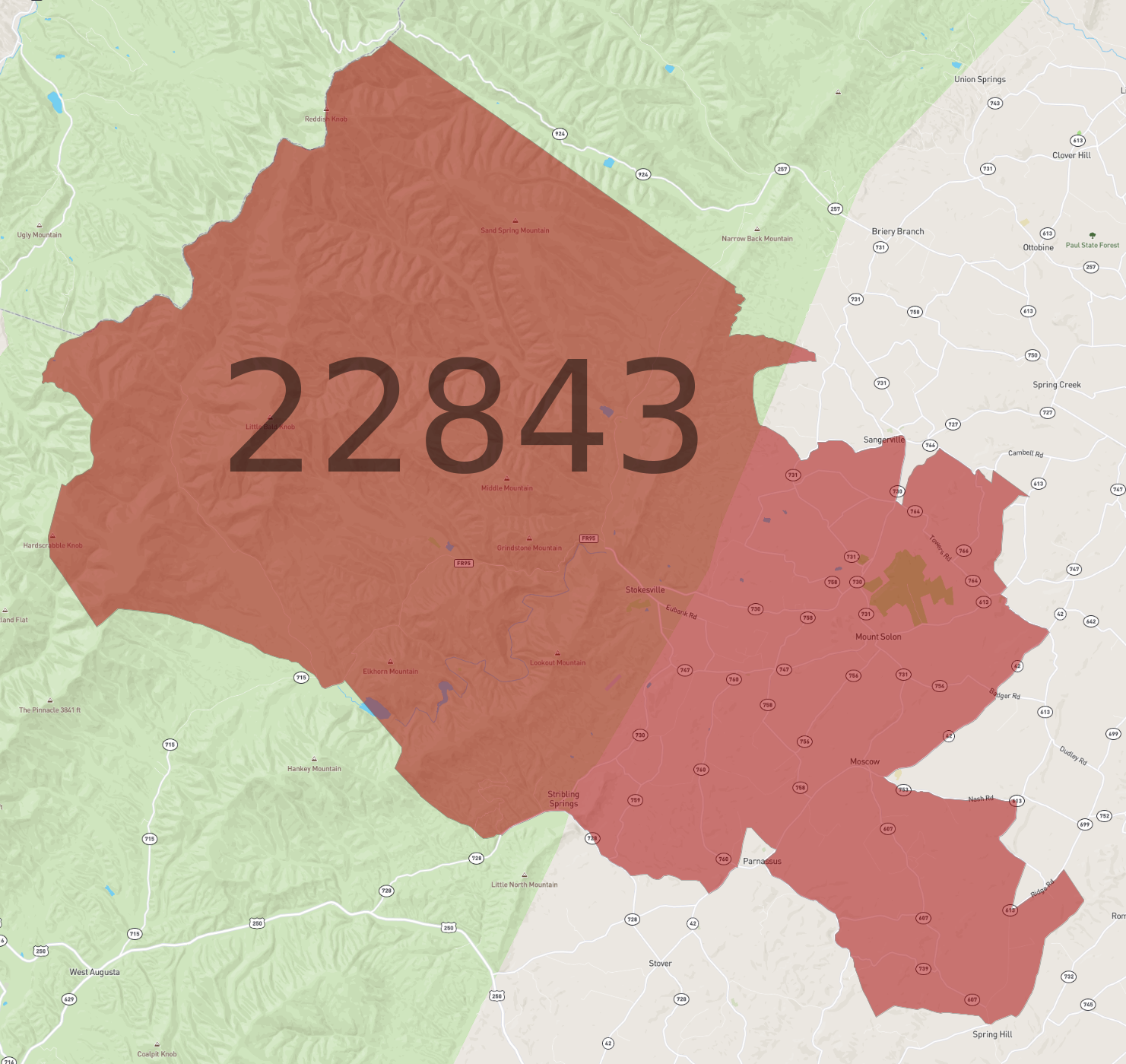Zip Code 22843 - AtlasBig.com
