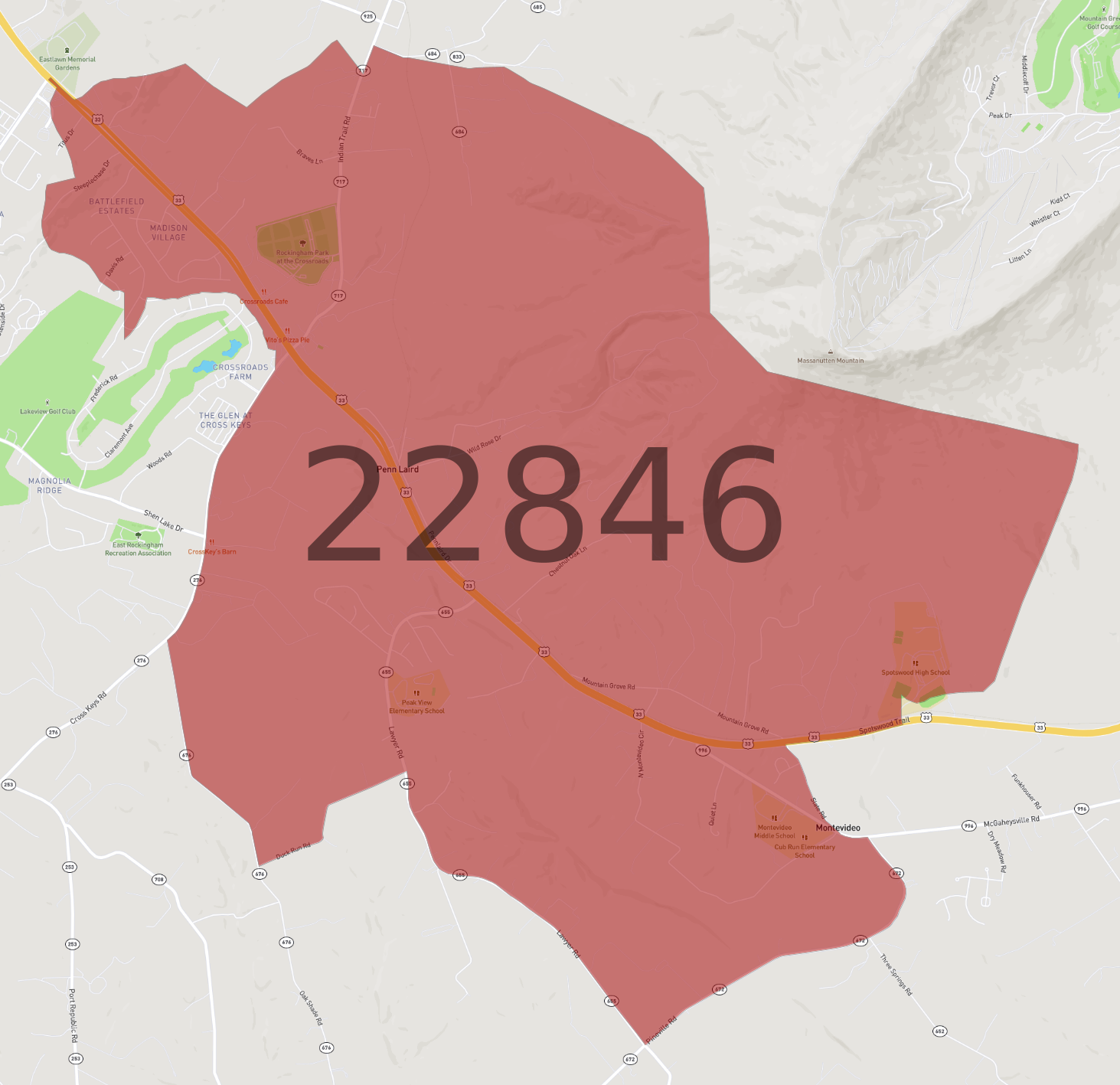 Zip Code 22846 - AtlasBig.com