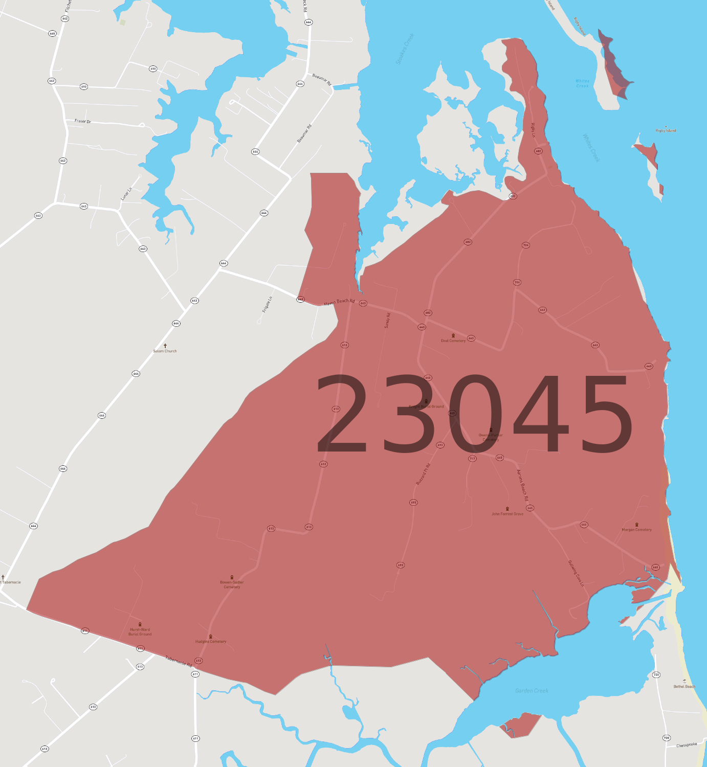 Zip Code 23045 - AtlasBig.com