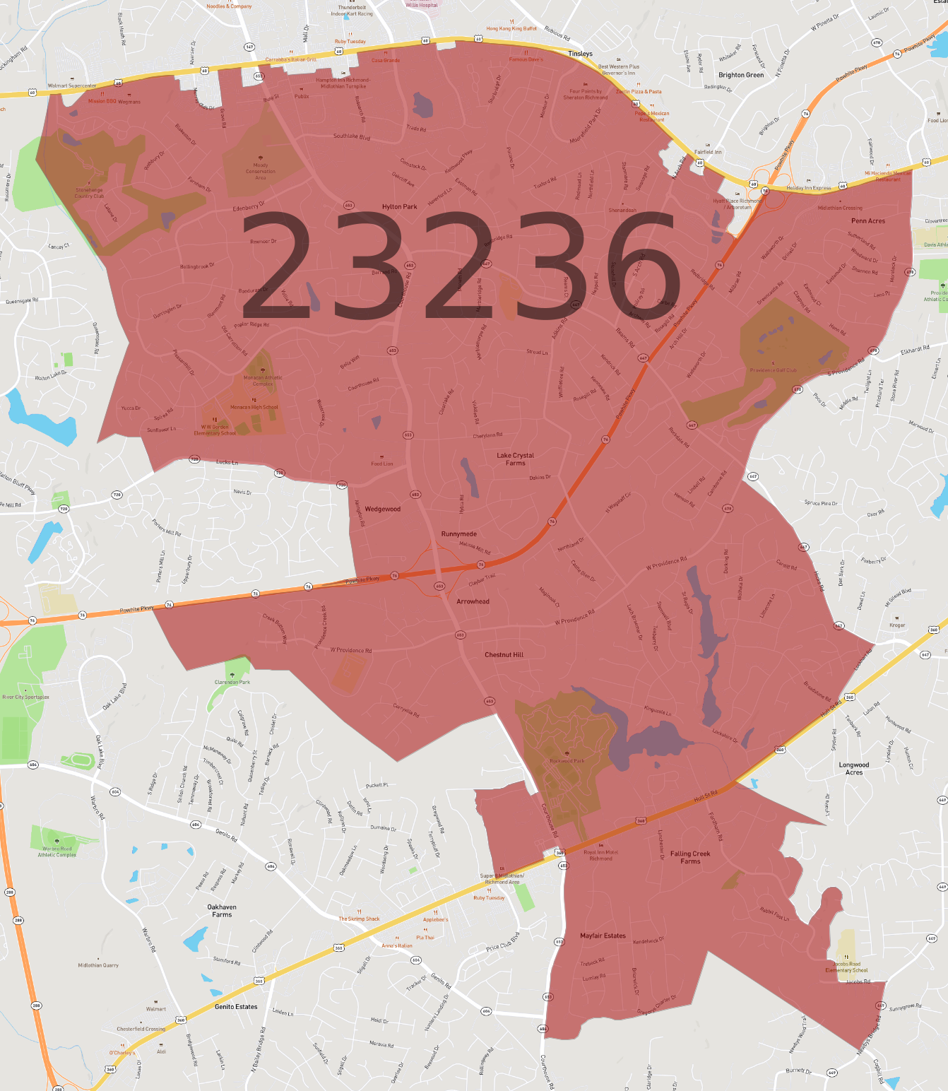 Zip Code 23236 - AtlasBig.com