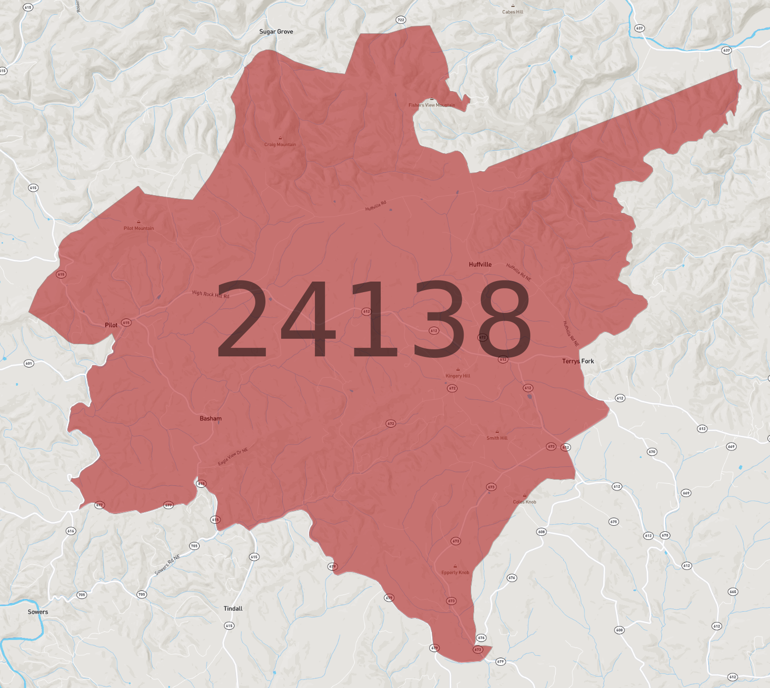 Zip Code 24138 - AtlasBig.com