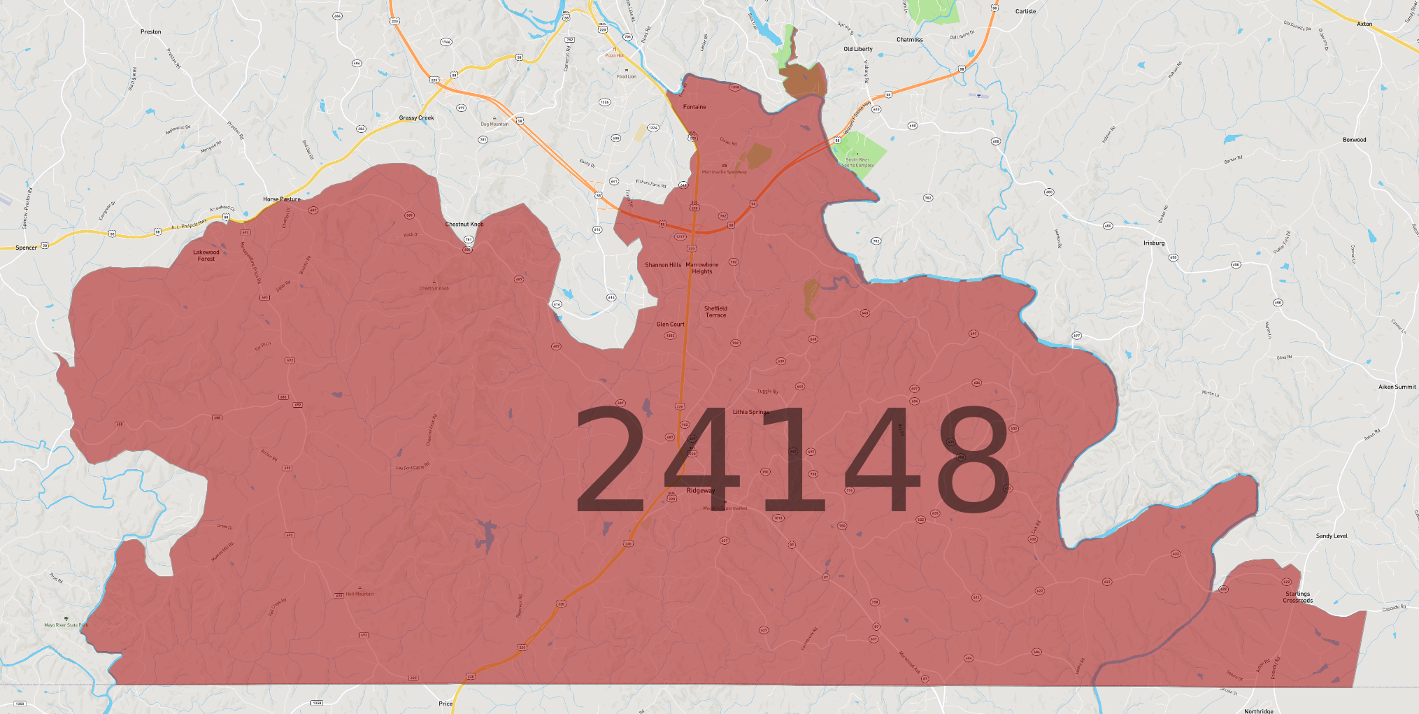 Zip Code 24148 - AtlasBig.com
