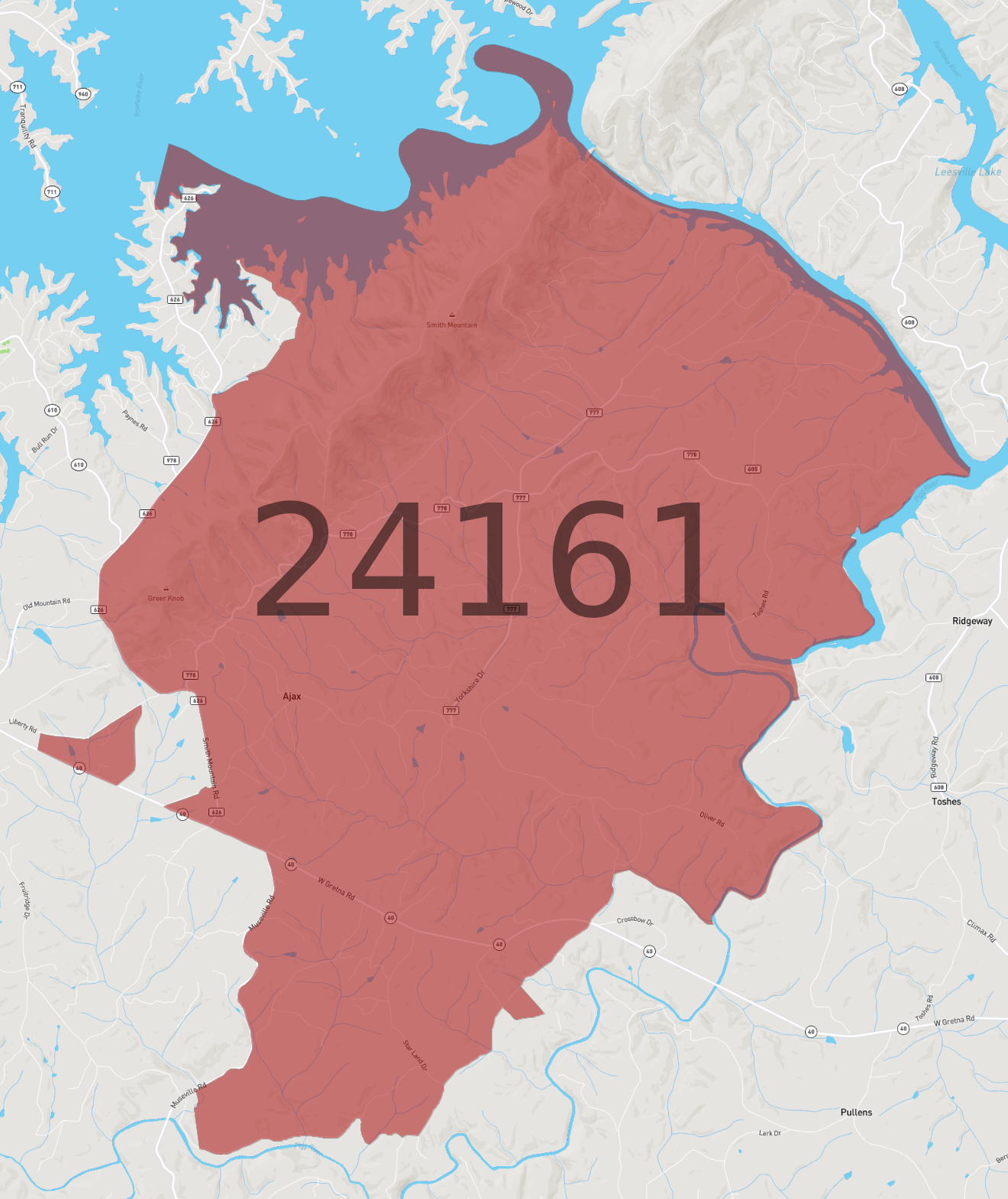Zip Code 24161 - AtlasBig.com