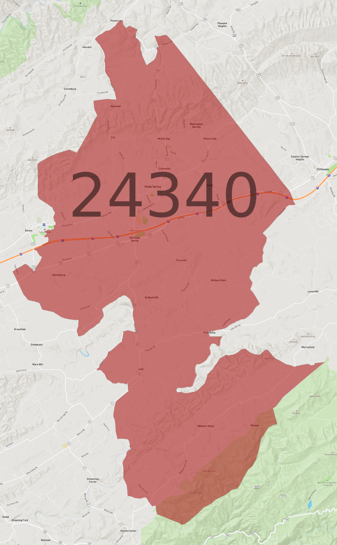 Zip Code 24340 - AtlasBig.com