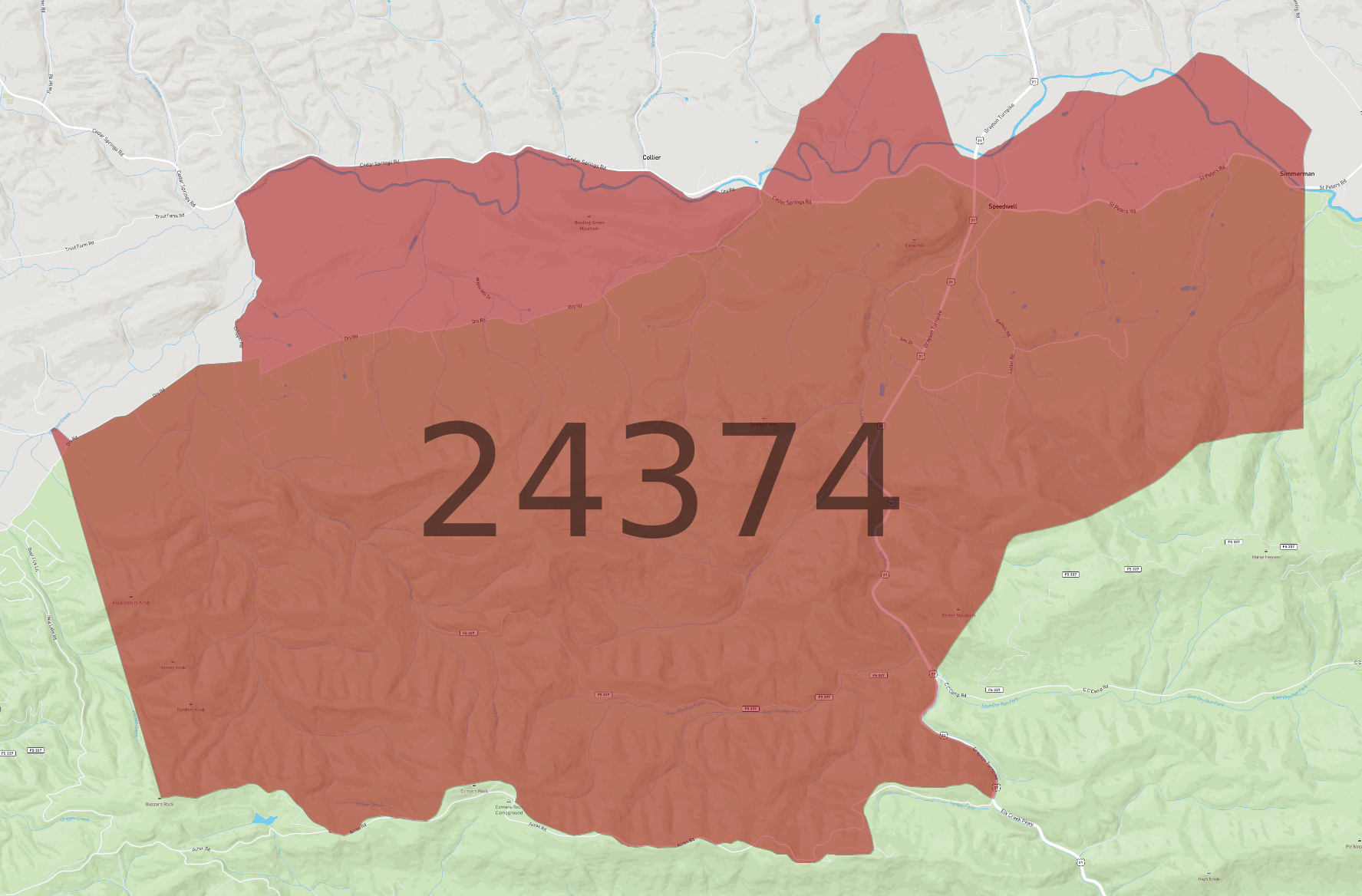 Zip Code 24374 - AtlasBig.com