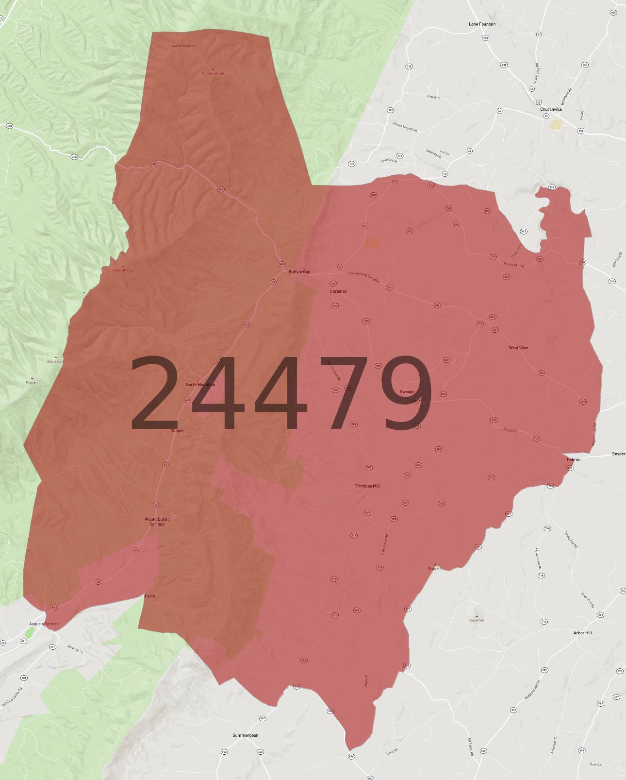 Zip Code 24479 - AtlasBig.com