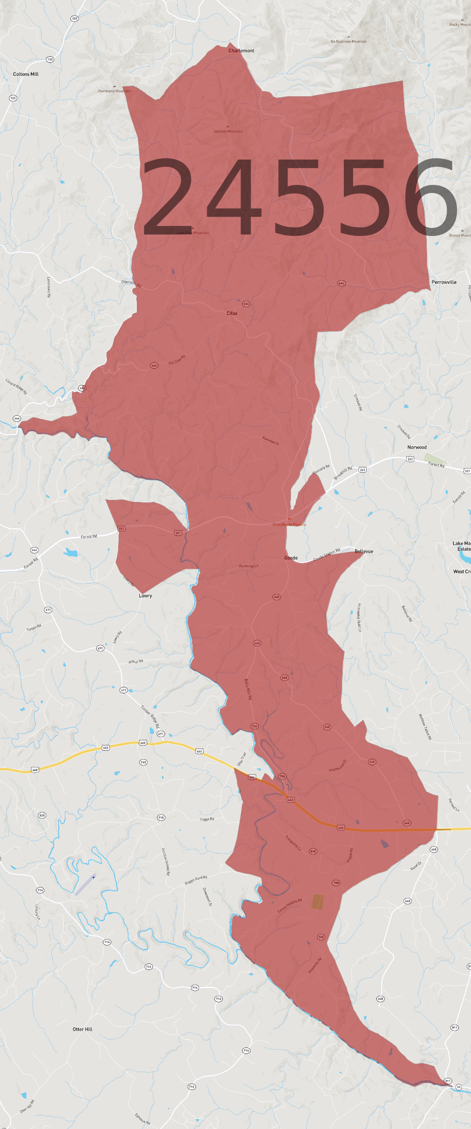 Zip Code 24556 - AtlasBig.com