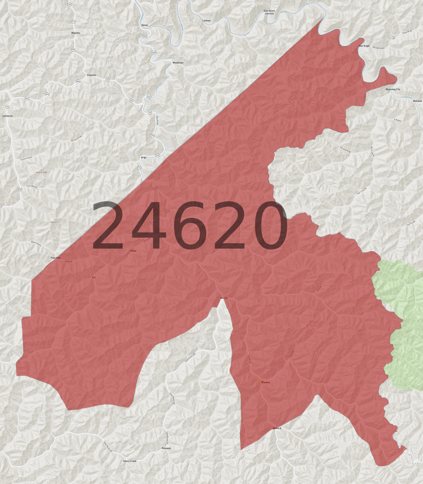 Zip Code 24620 - AtlasBig.com