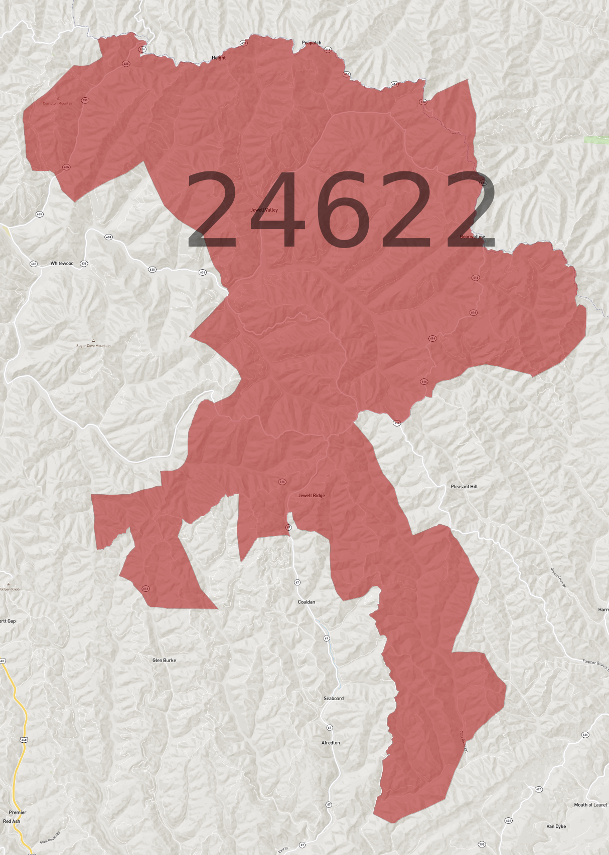 Zip Code 24622 - AtlasBig.com