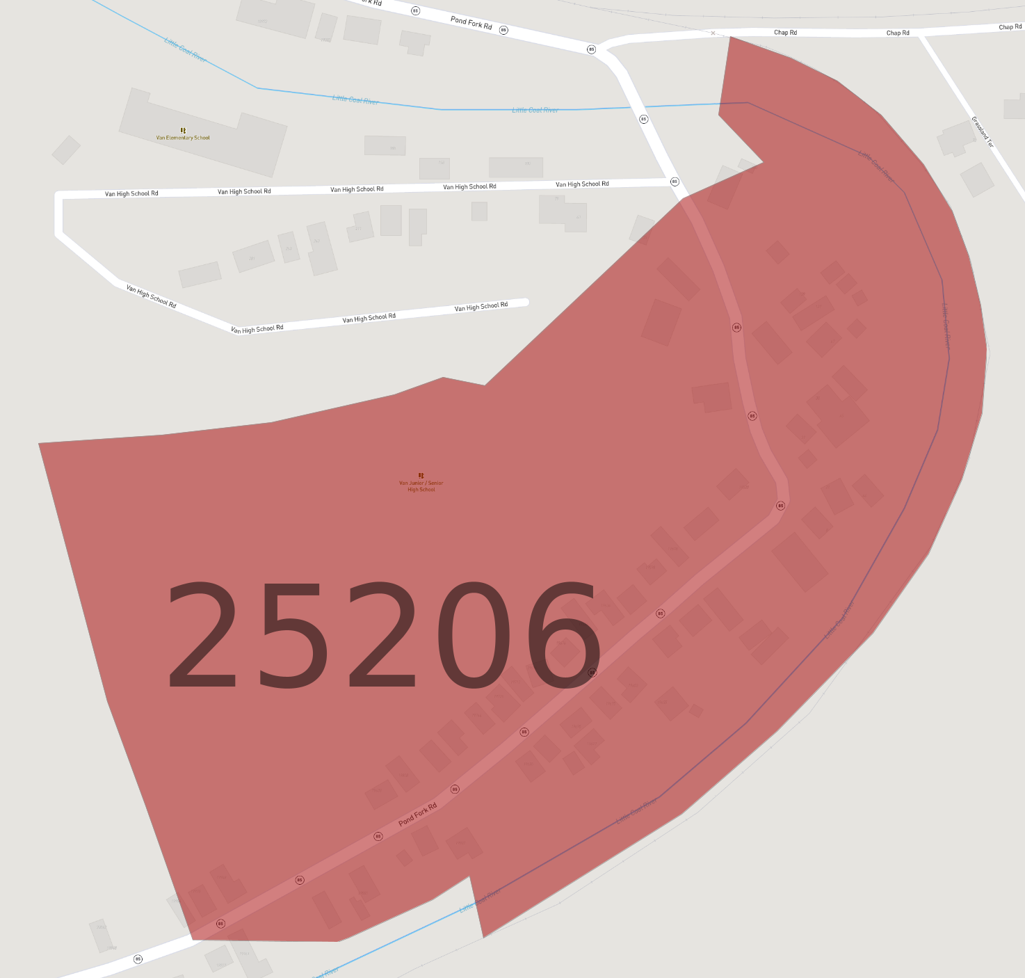 Zip Code 25206 - AtlasBig.com