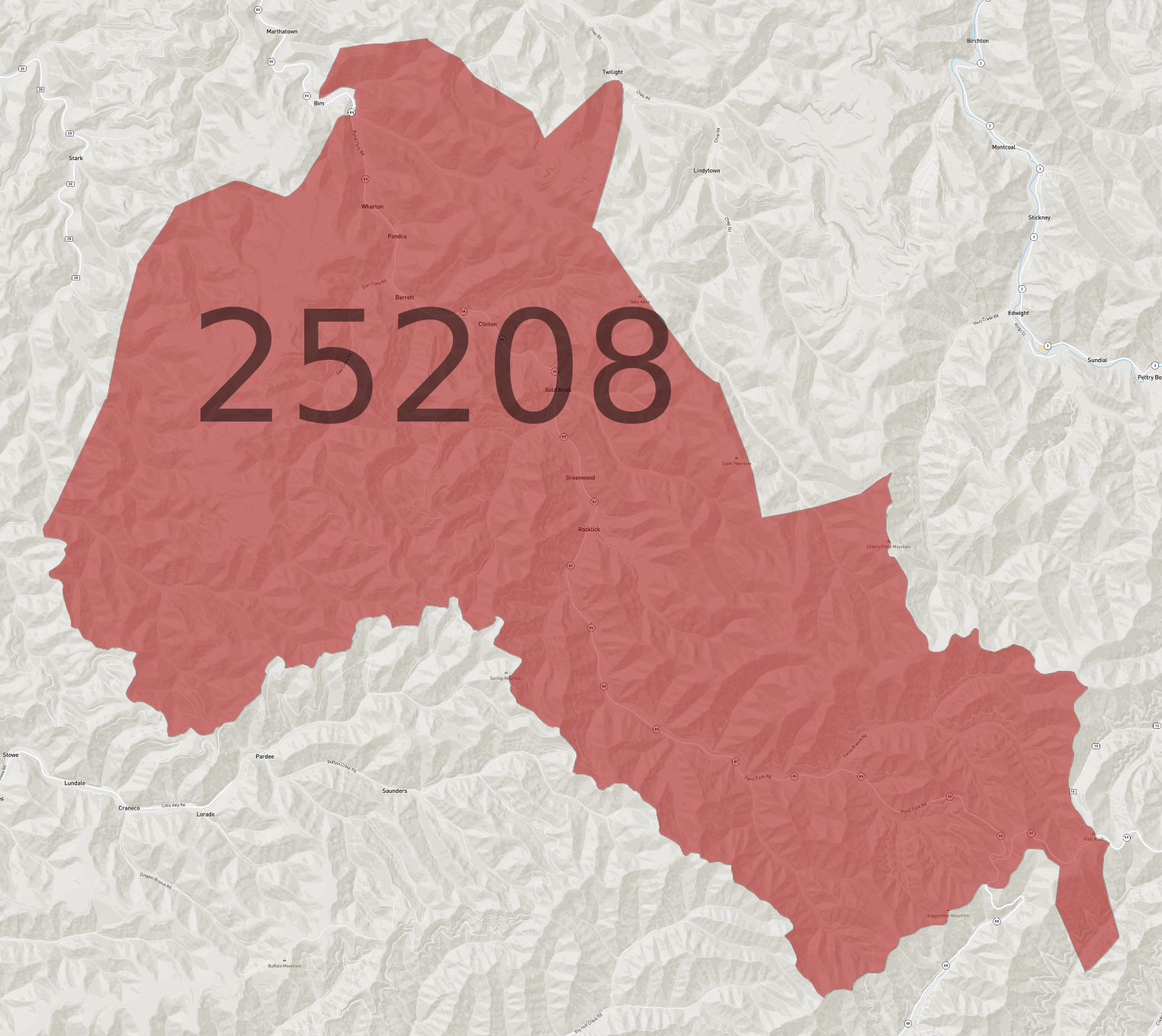 Zip Code 25208 - AtlasBig.com