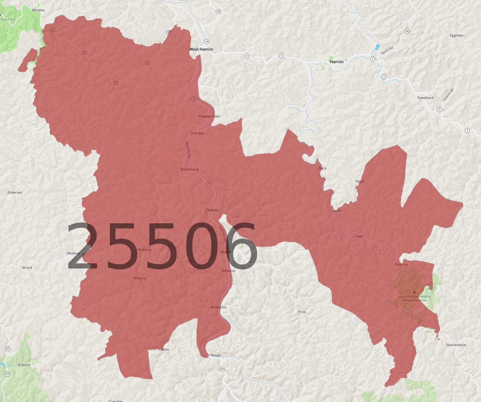 Zip Code 25506 - AtlasBig.com