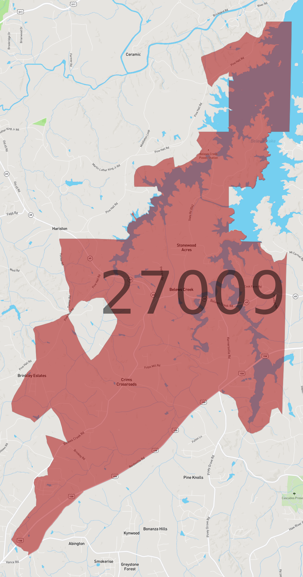 Zip Code 27009 - AtlasBig.com