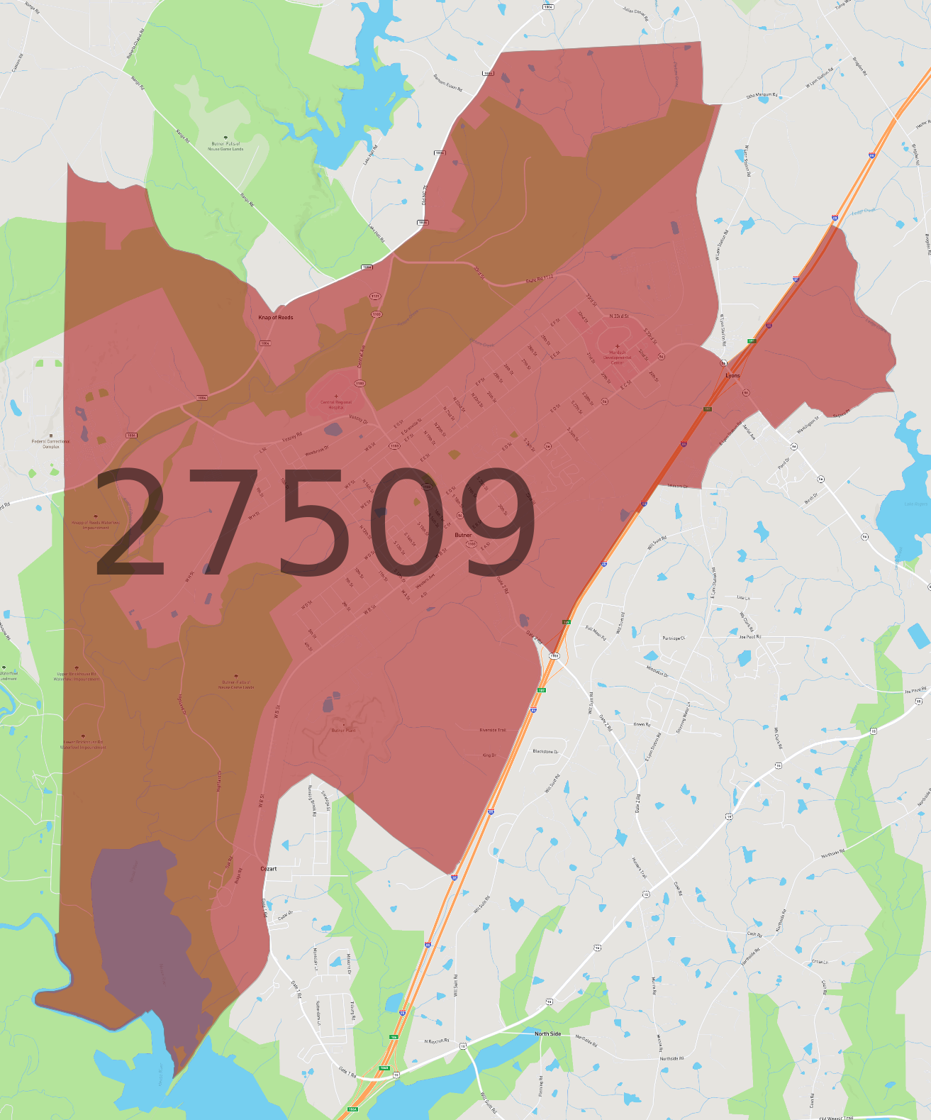 Zip Code 27509 - AtlasBig.com