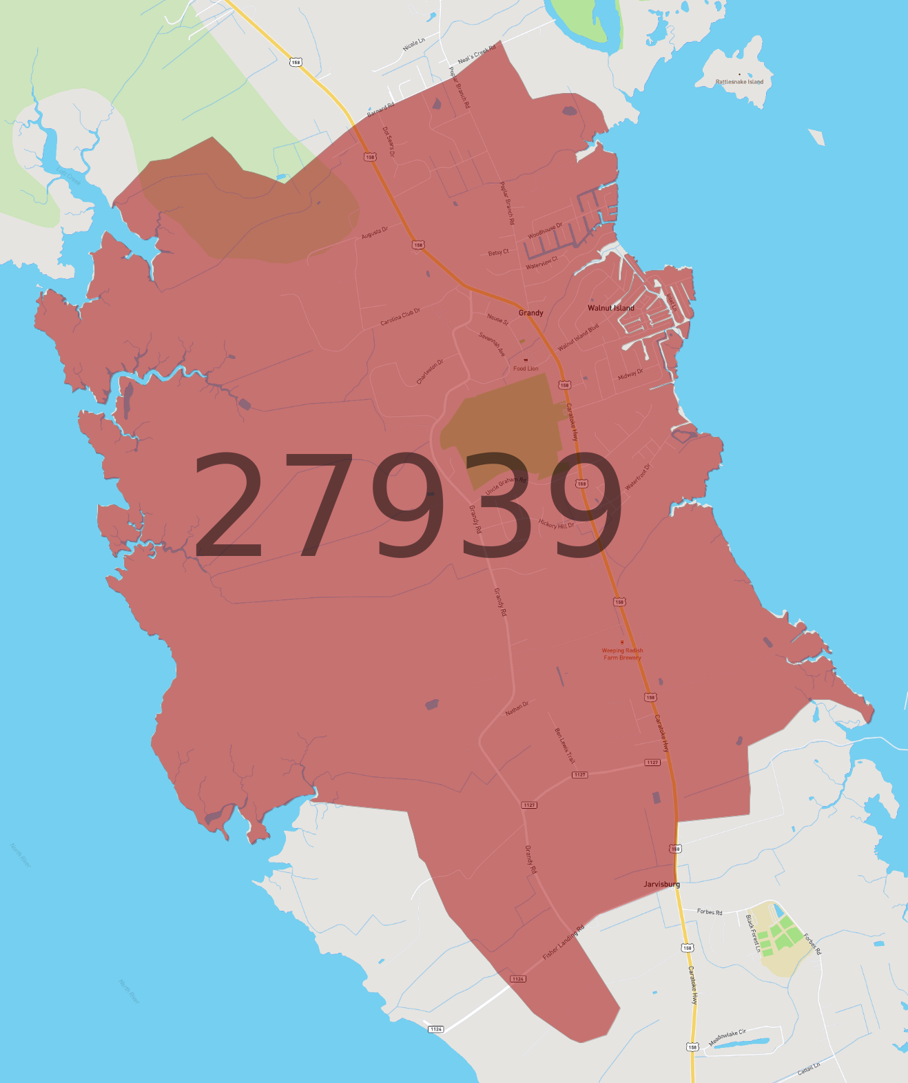Zip Code 27939 - AtlasBig.com