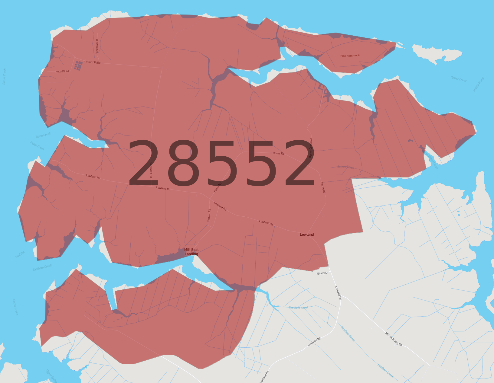 Zip Code 28552 - AtlasBig.com