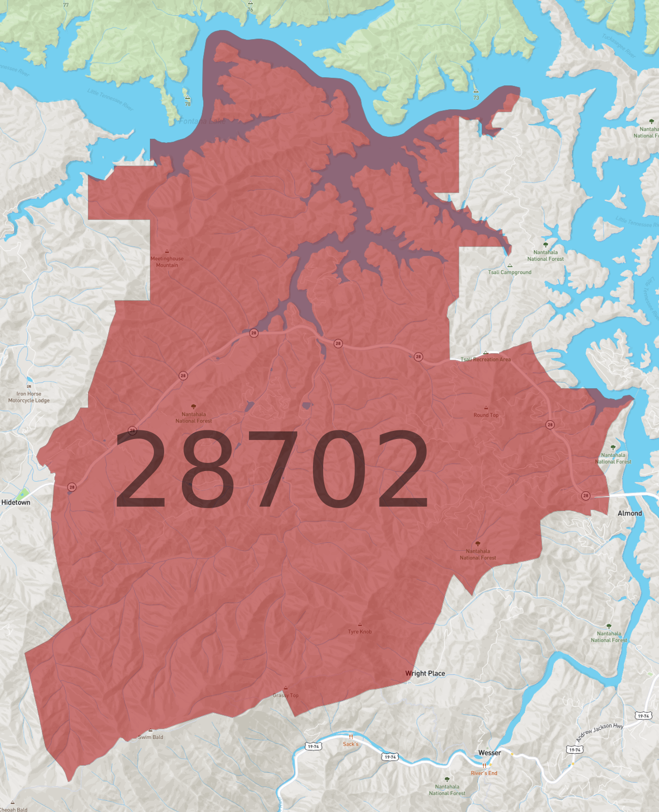 Zip Code 28702 - AtlasBig.com