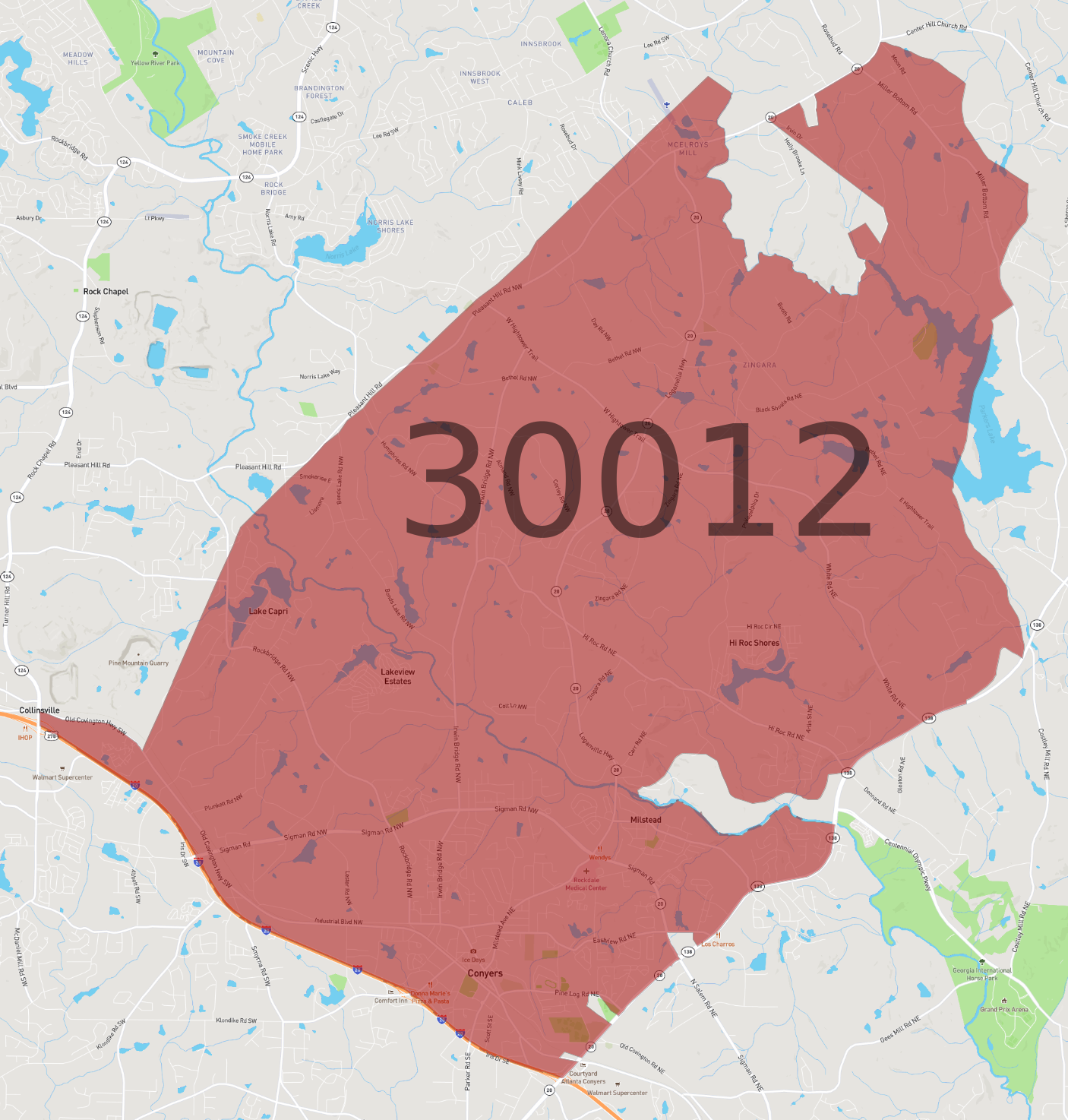 Zip Code 30012 - AtlasBig.com
