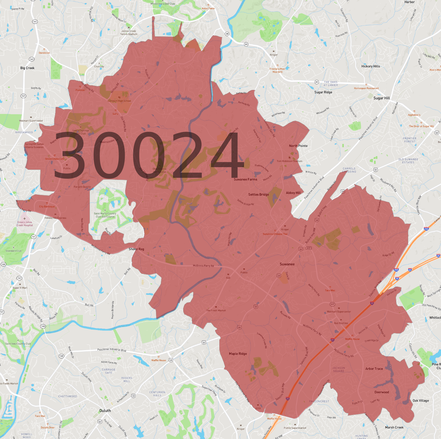 Zip Code 30024 - AtlasBig.com