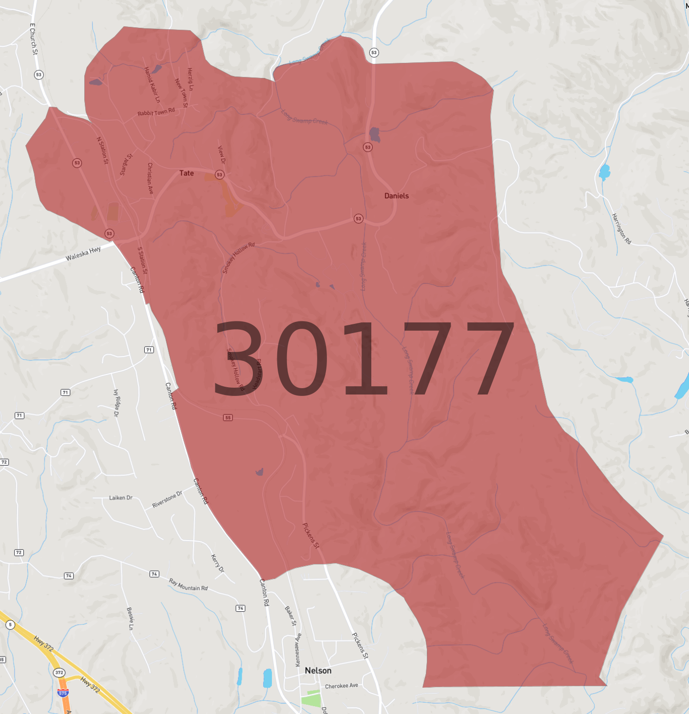 Zip Code 30177 - AtlasBig.com