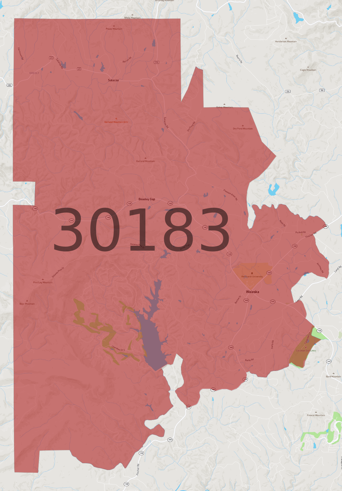 Zip Code 30183 - AtlasBig.com