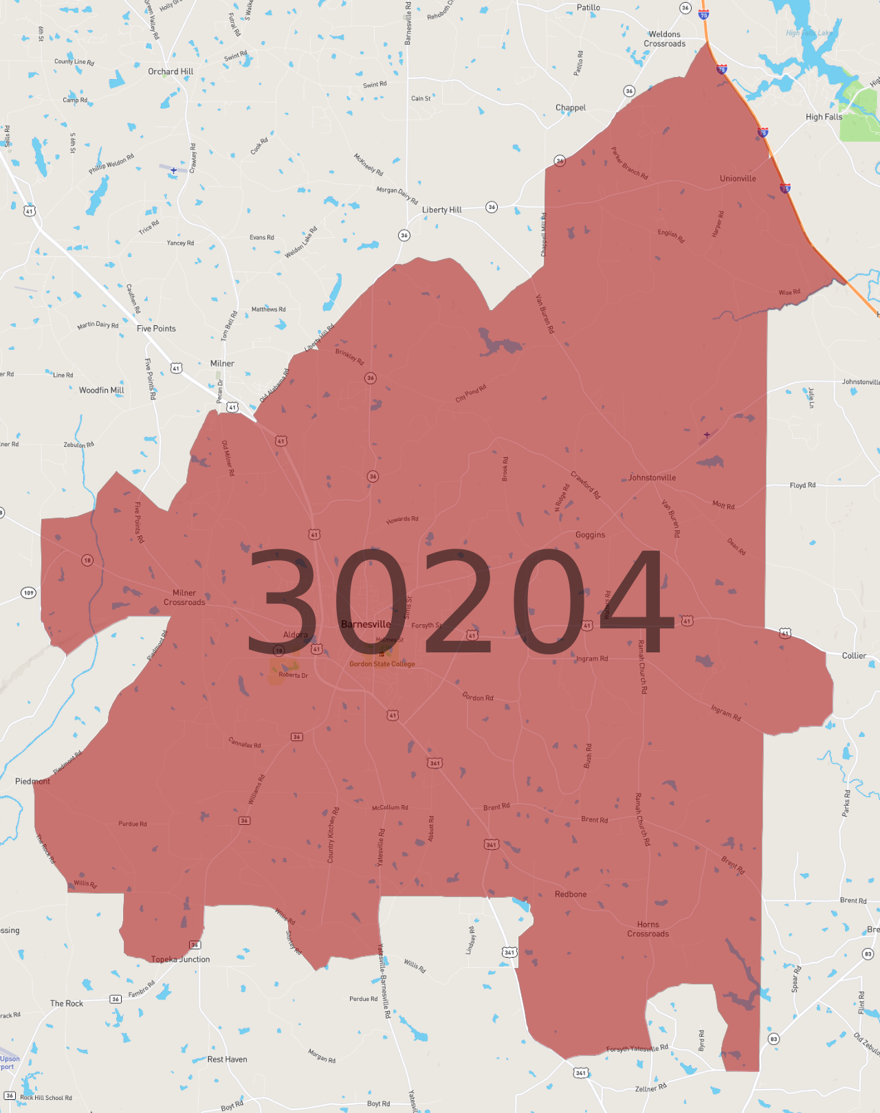 Zip Code 30204 - AtlasBig.com