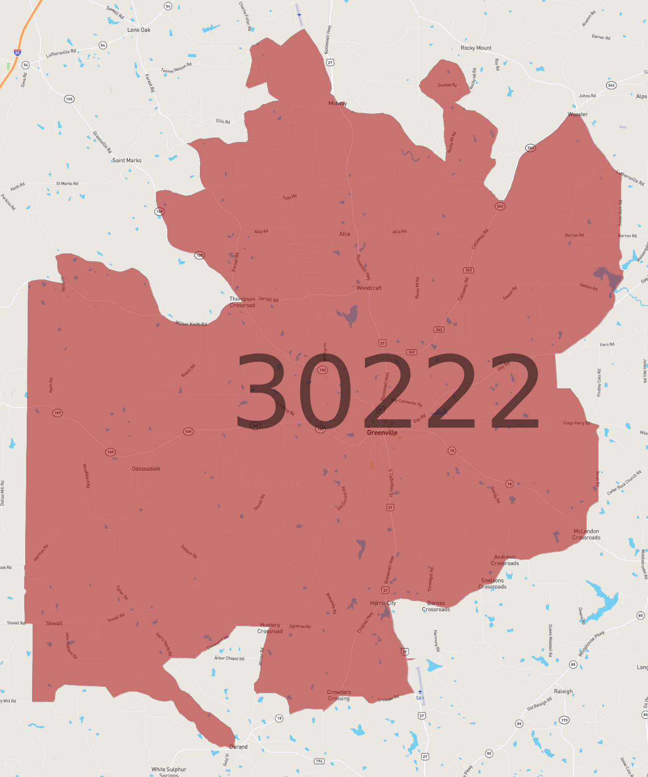 Zip Code 30222 - AtlasBig.com