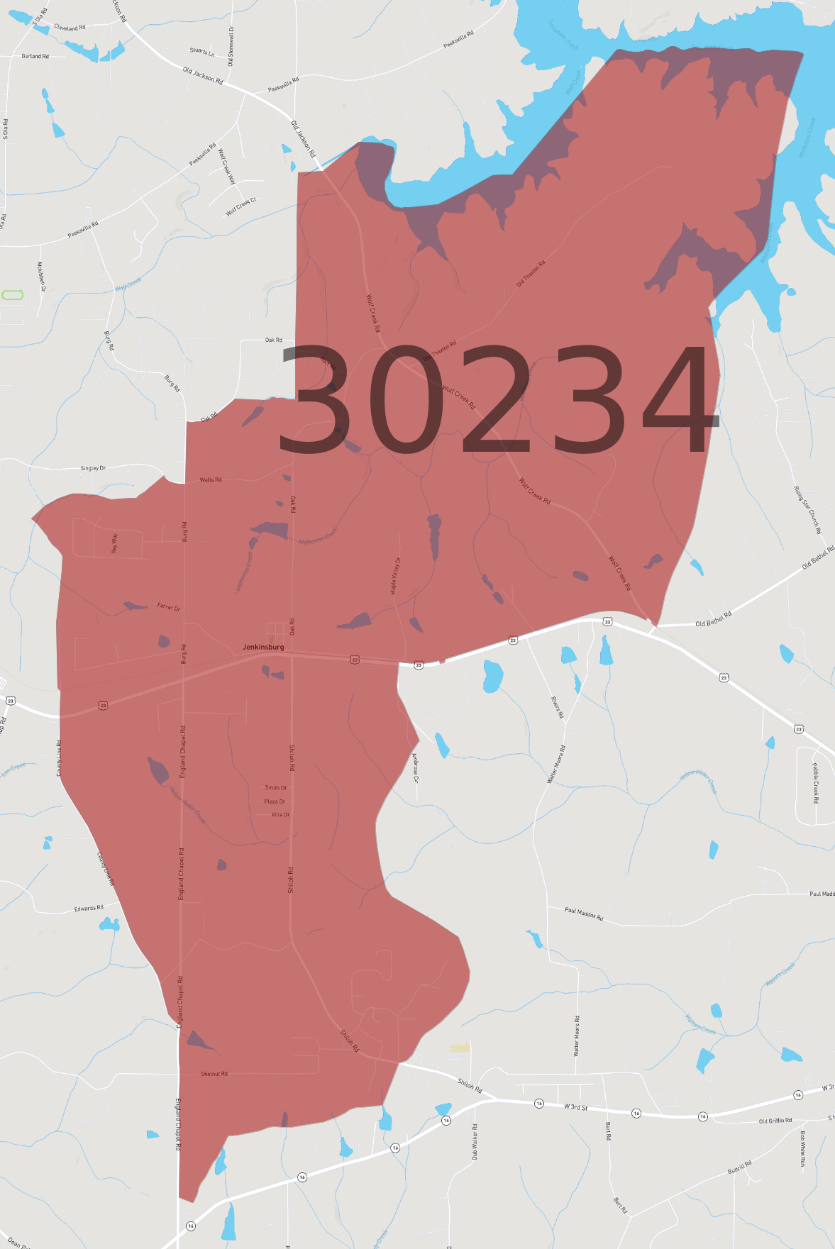 Zip Code 30234 - AtlasBig.com
