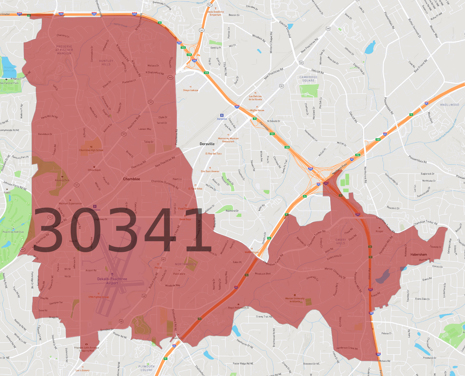 Zip Code 30341 - AtlasBig.com