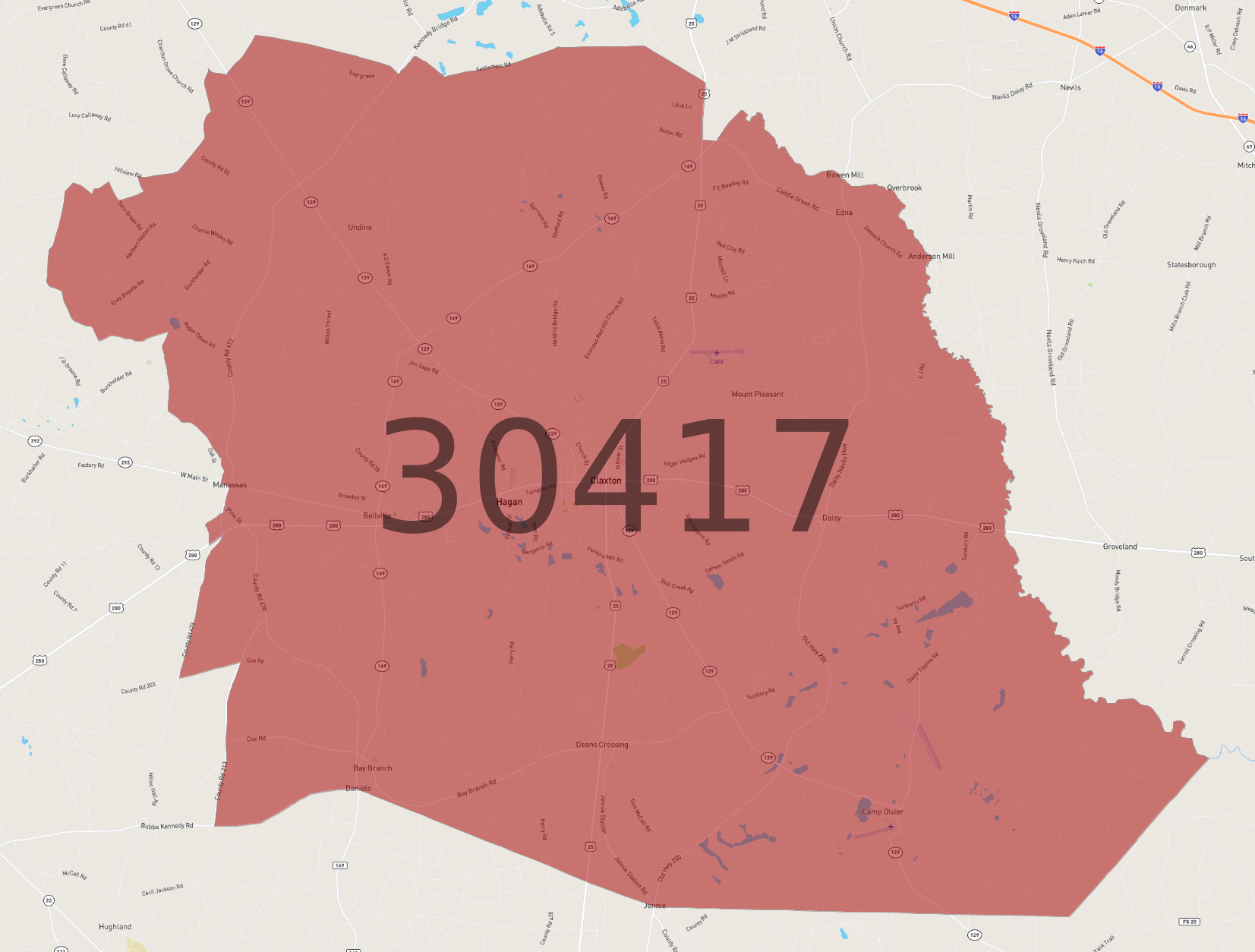 Zip Code 30417 - AtlasBig.com