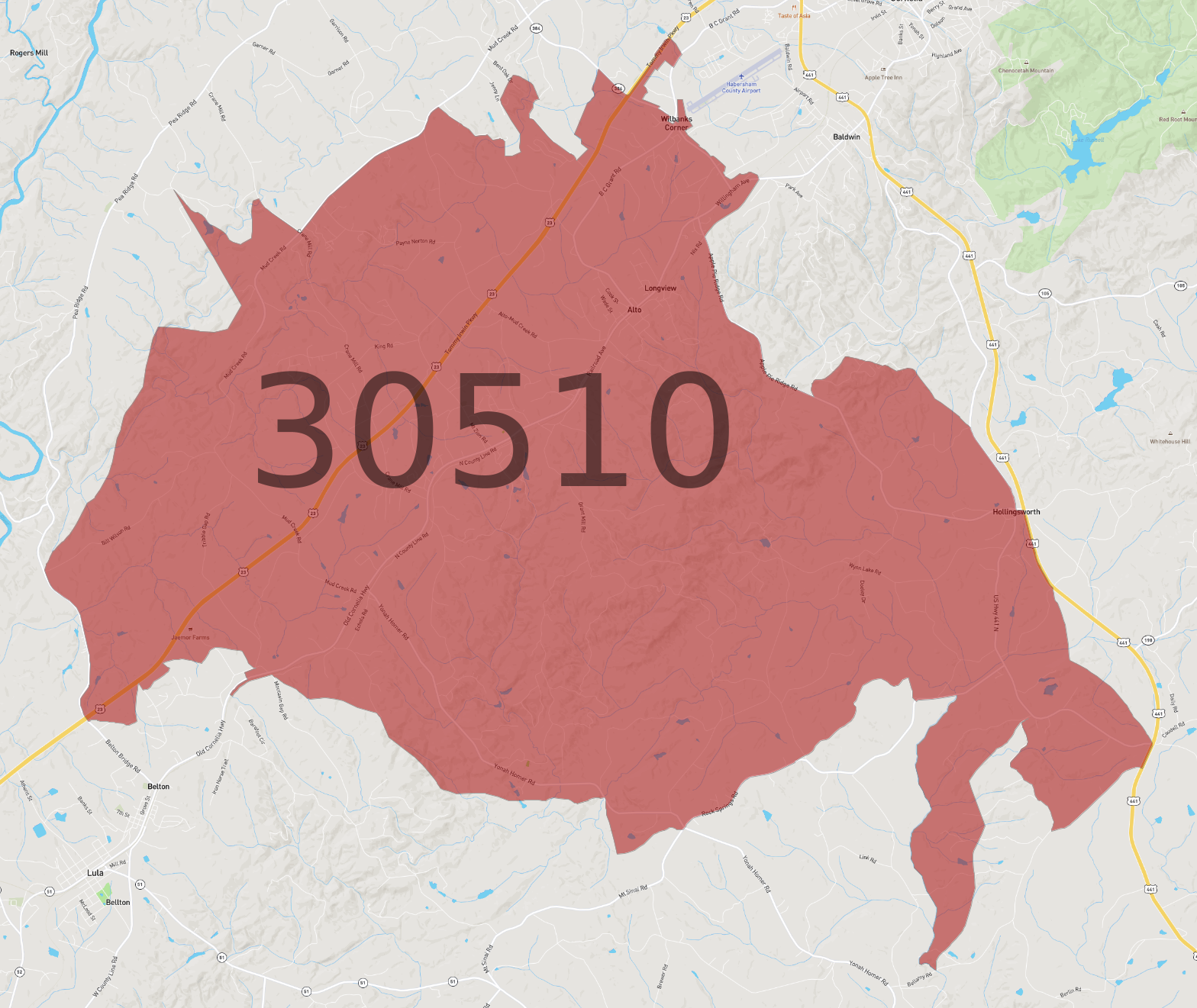 Zip Code 30510 - AtlasBig.com