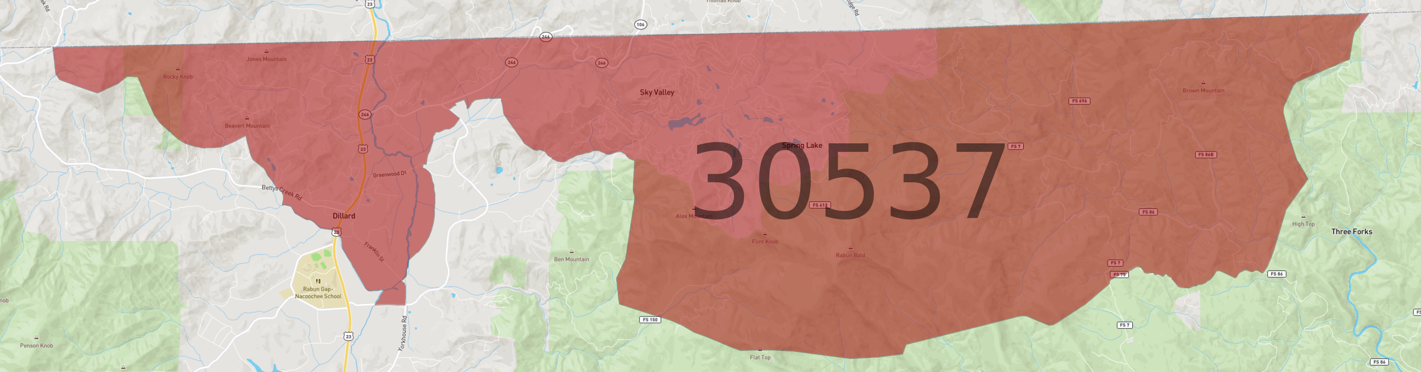 Zip Code 30537 - AtlasBig.com