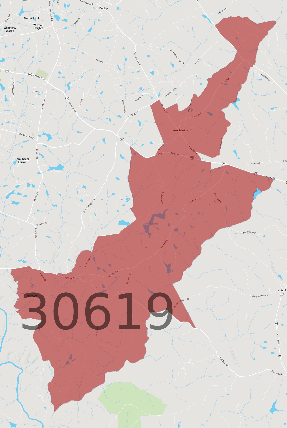 Zip Code 30619 - AtlasBig.com