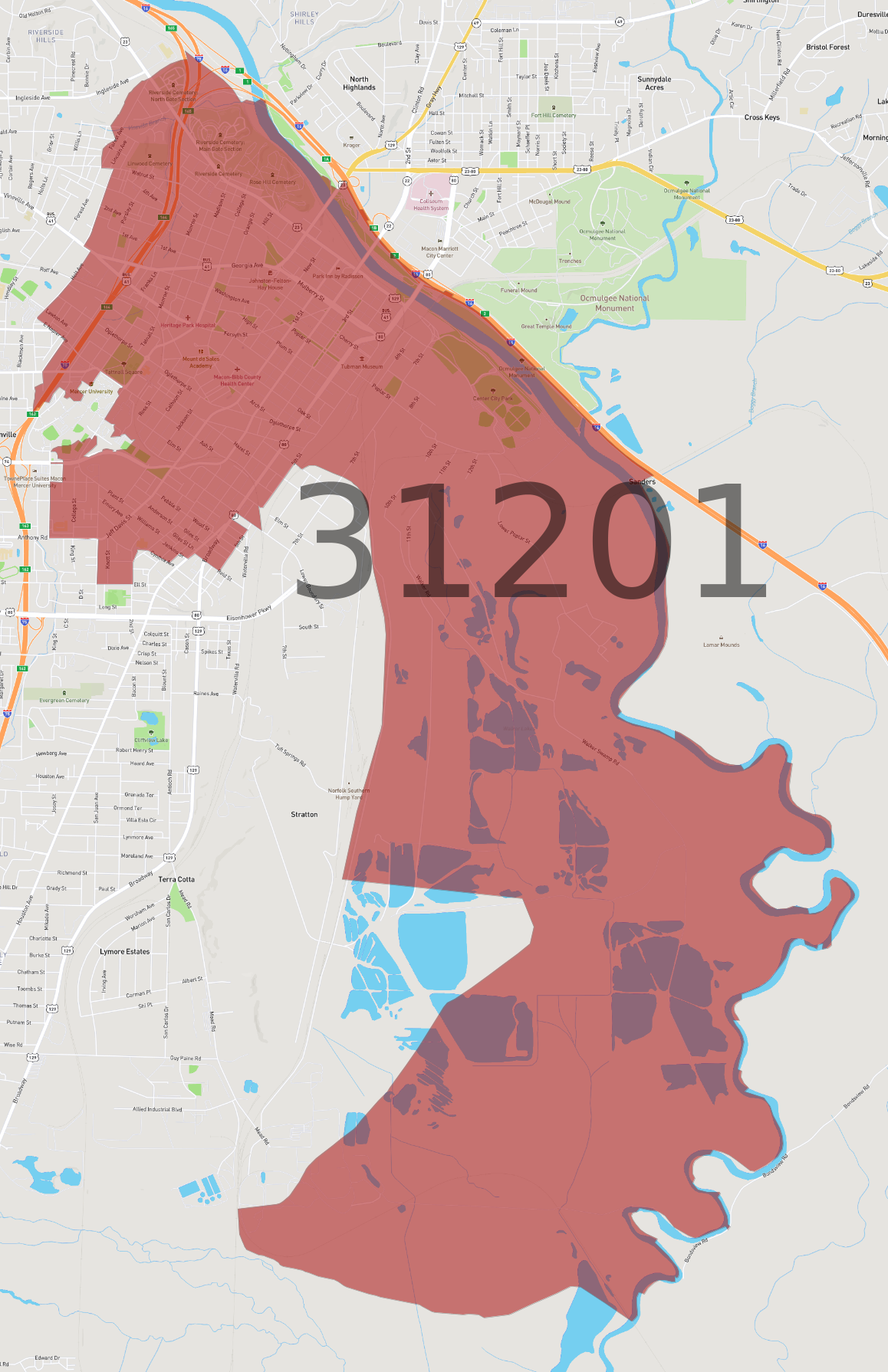 Zip Code 31201 - AtlasBig.com