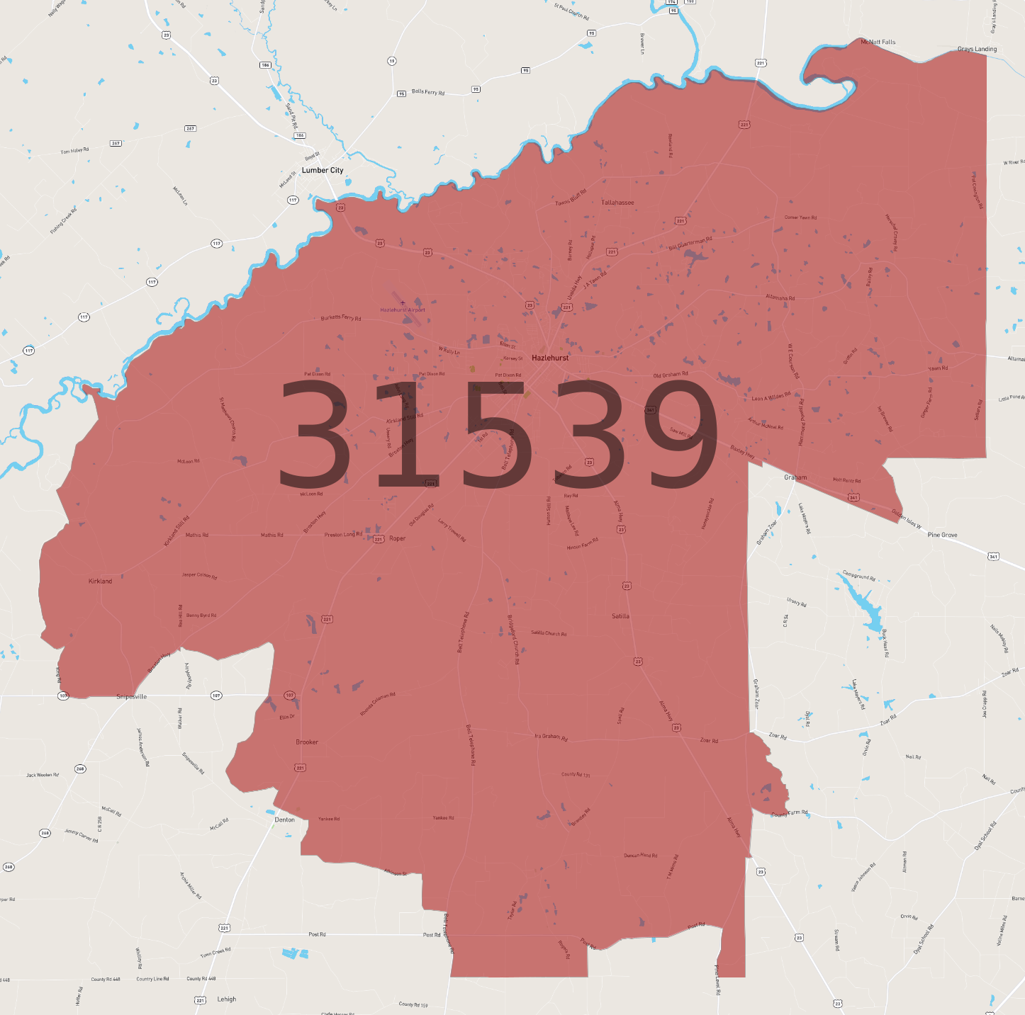 Zip Code 31539 - AtlasBig.com