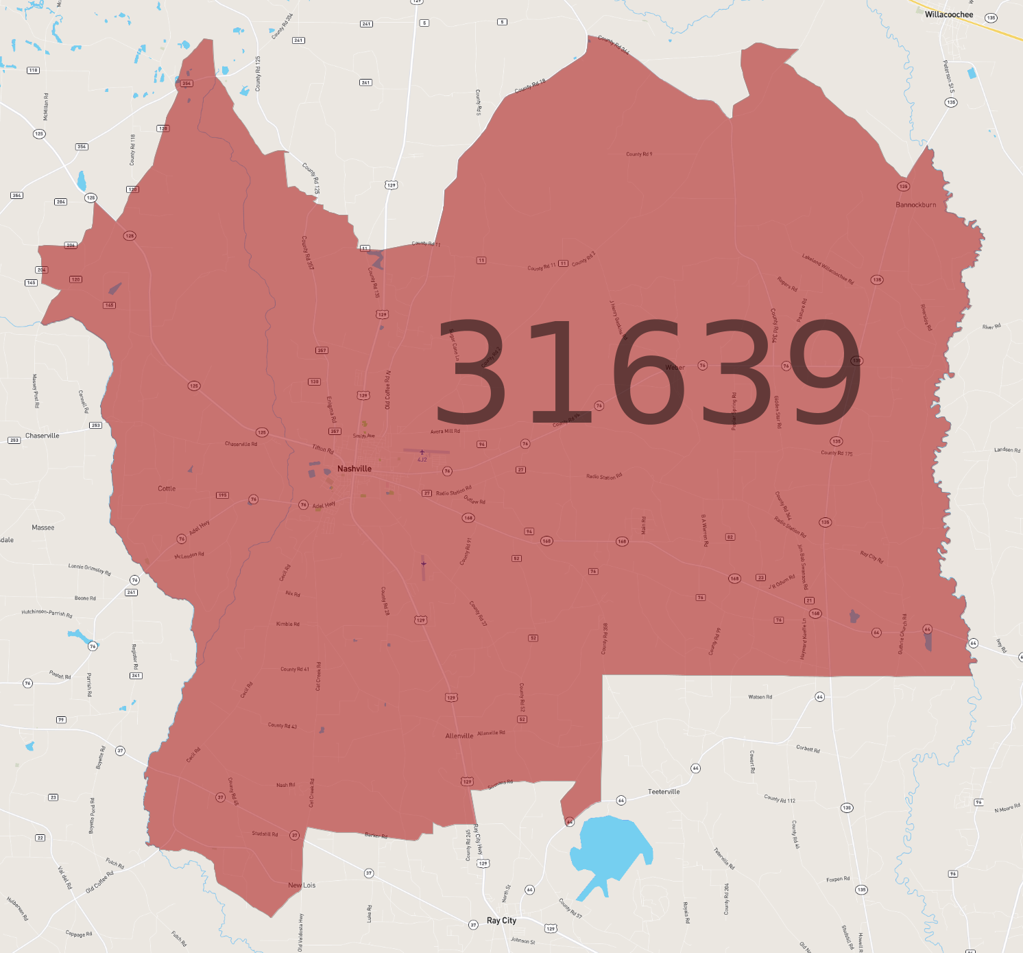 Zip Code 31639 - AtlasBig.com