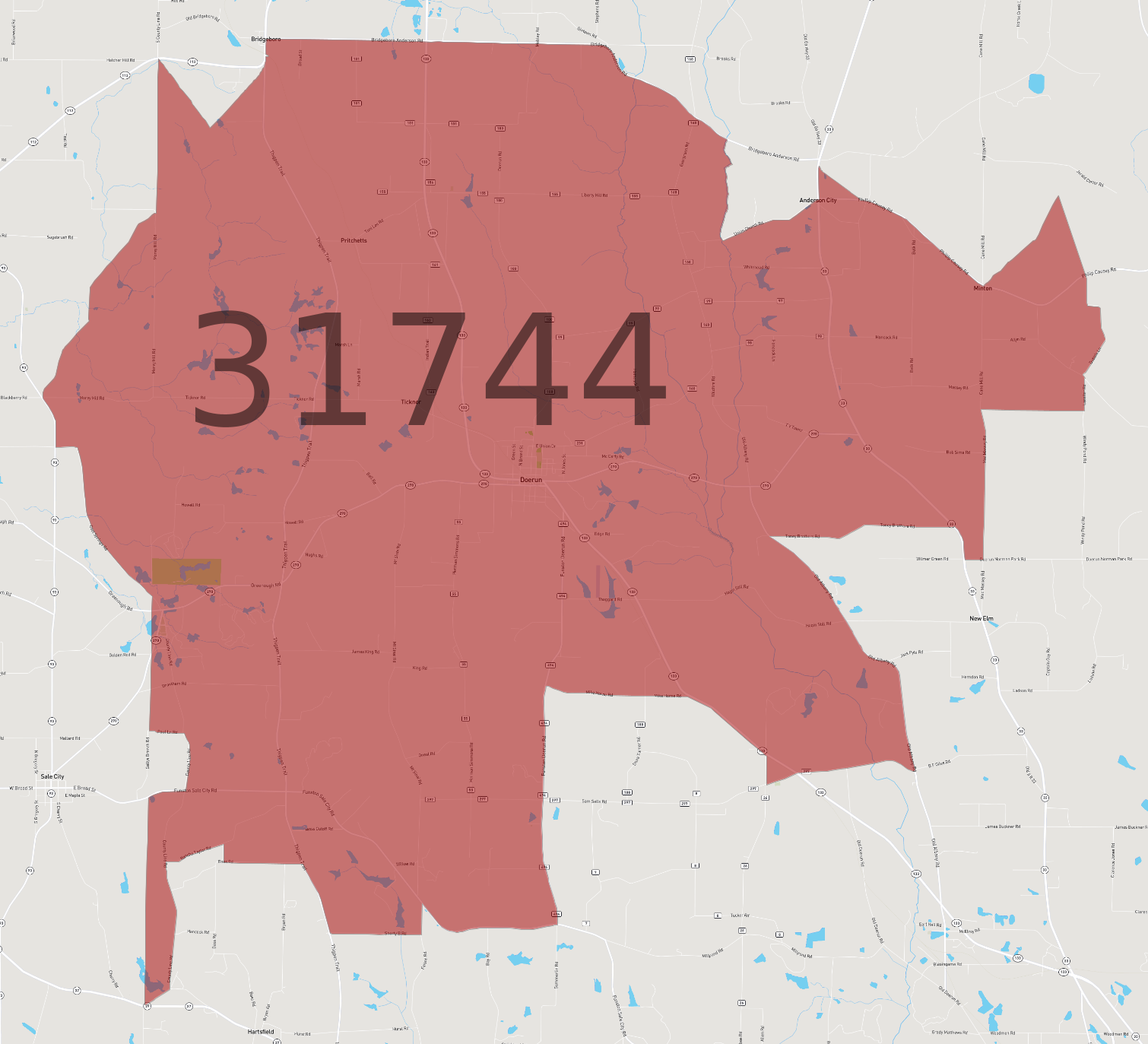 Zip Code 31744 - AtlasBig.com