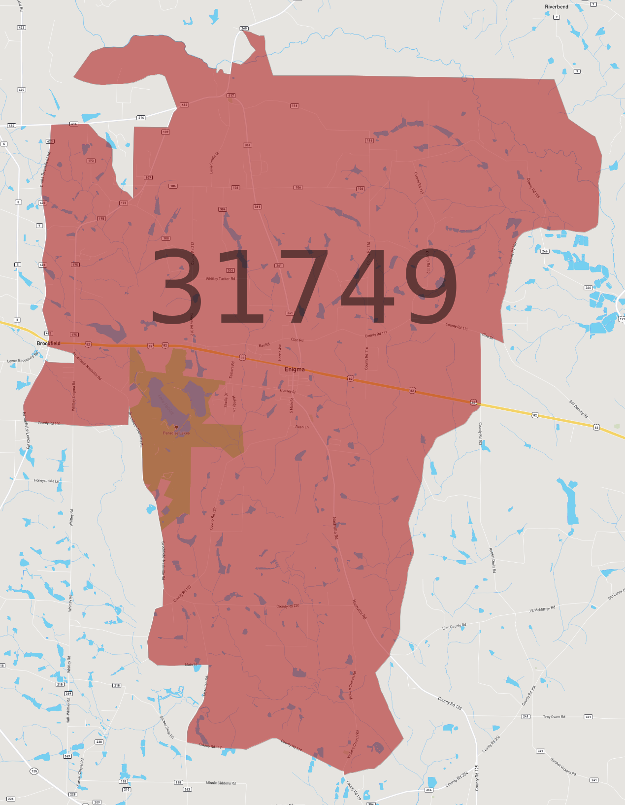 Zip Code 31749 - AtlasBig.com