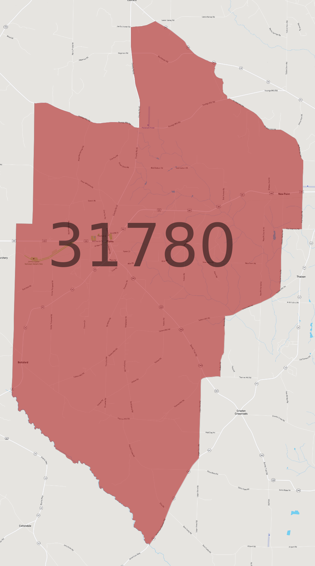 Zip Code 31780 - AtlasBig.com