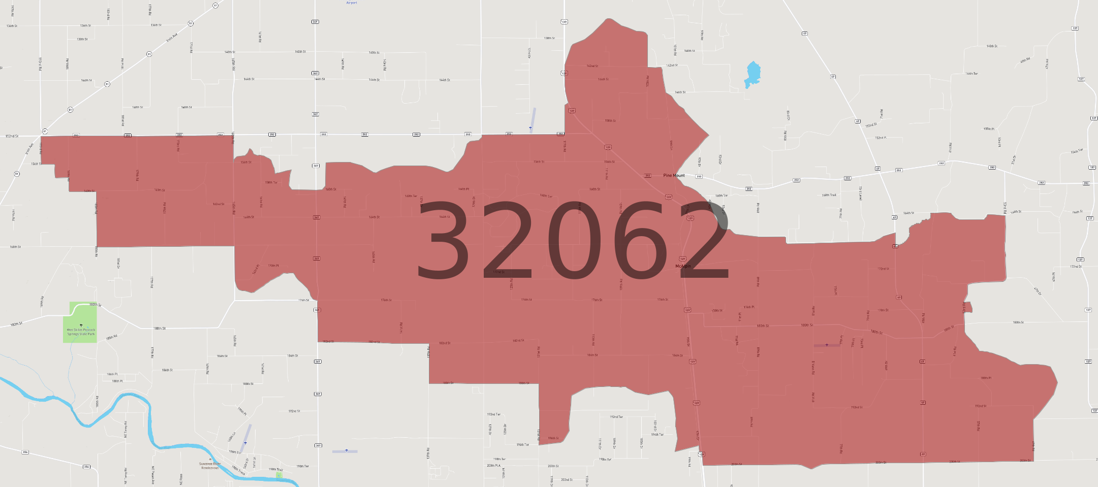 Zip Code 32062 Atlasbig