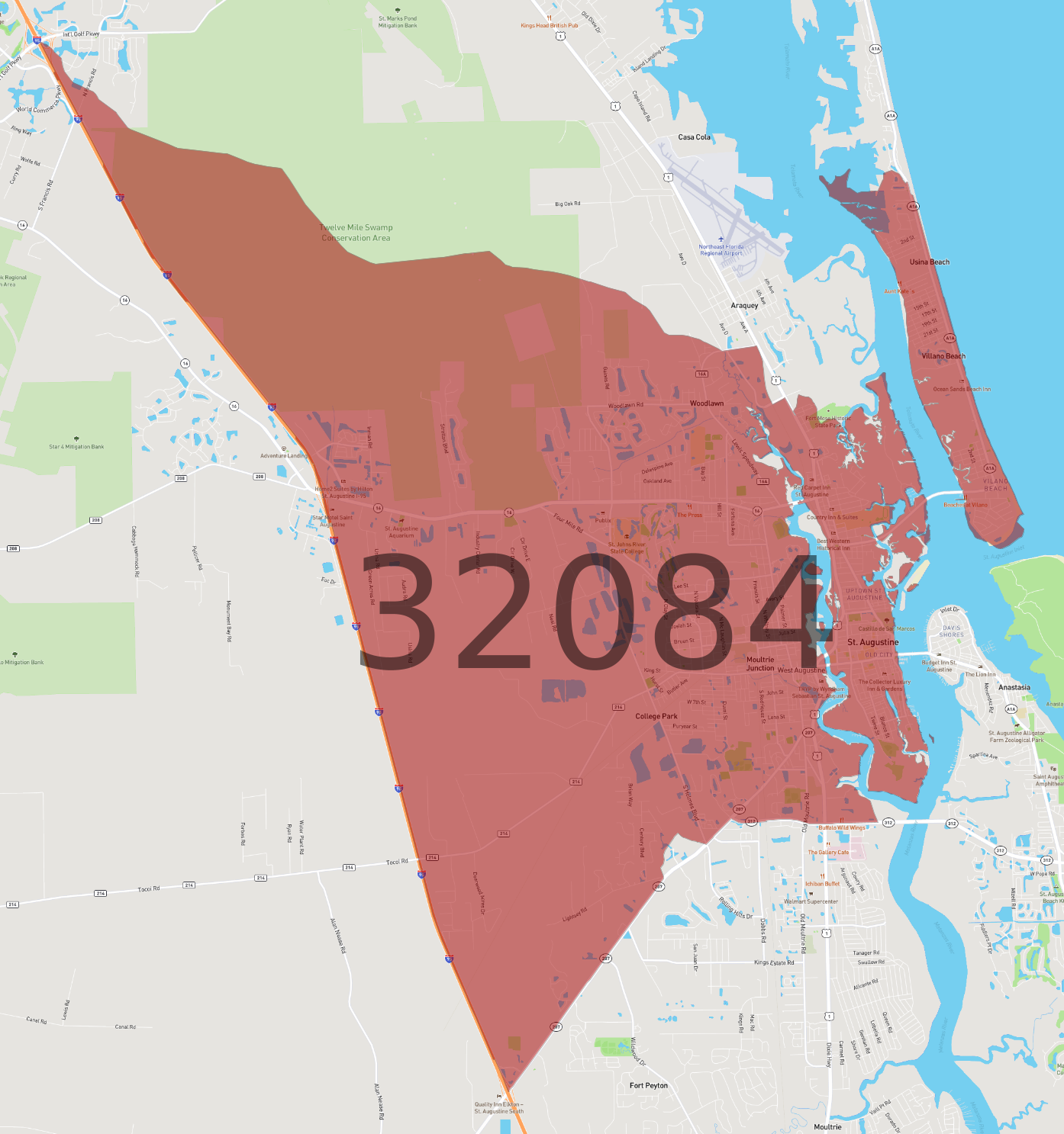 Zip Code 32084 - AtlasBig.com