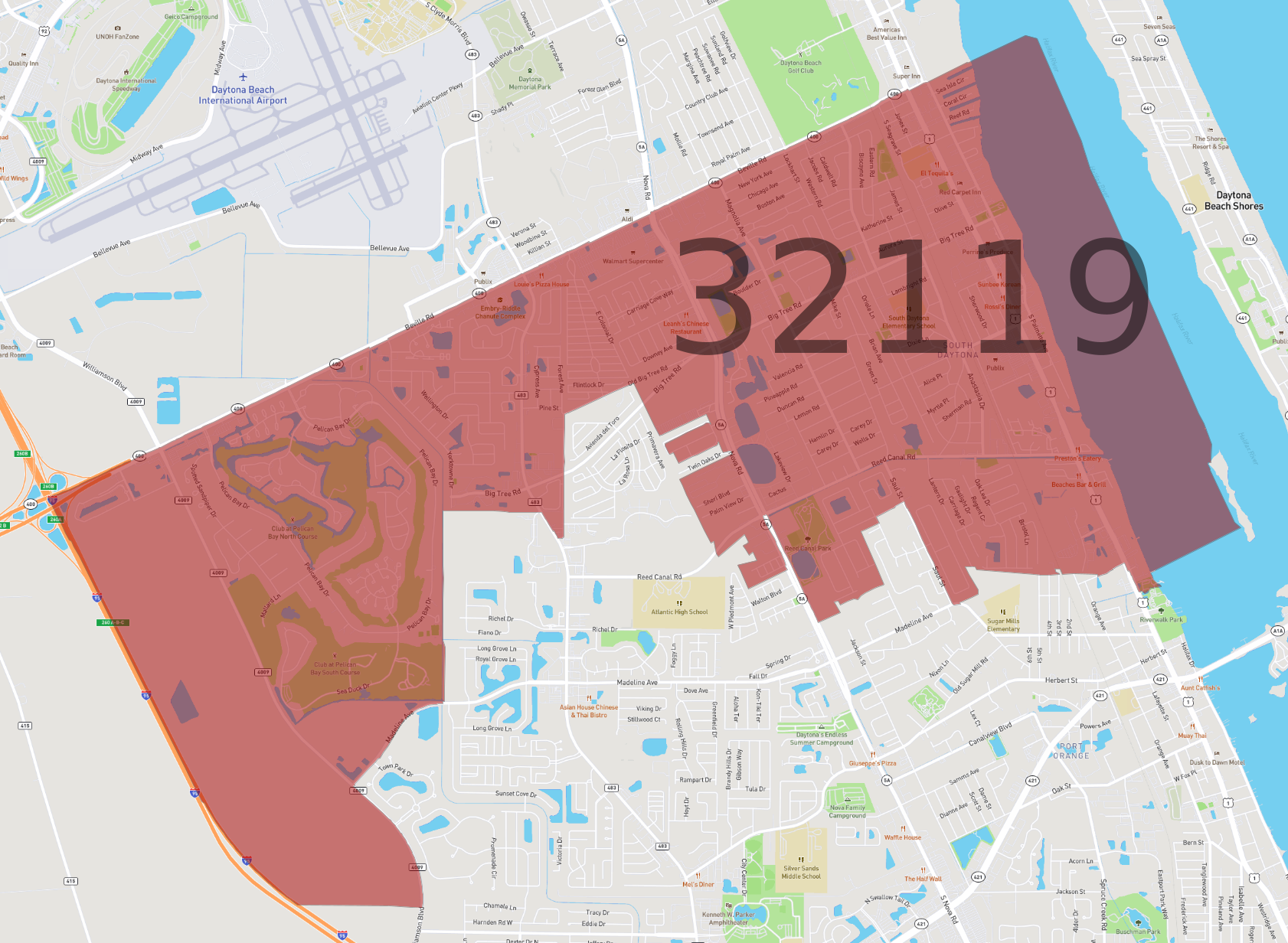 Zip Code 32119 - AtlasBig.com
