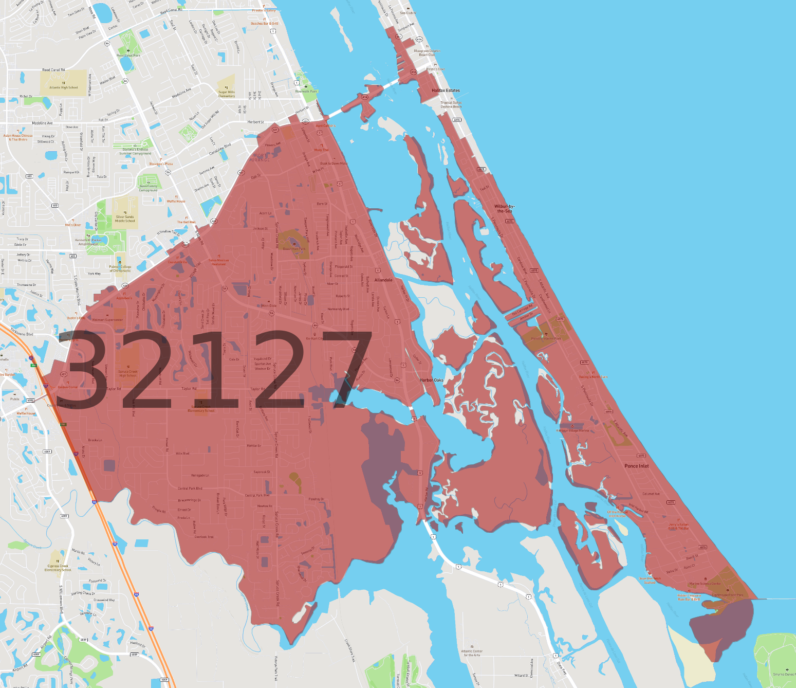 Zip Code 32127 - AtlasBig.com