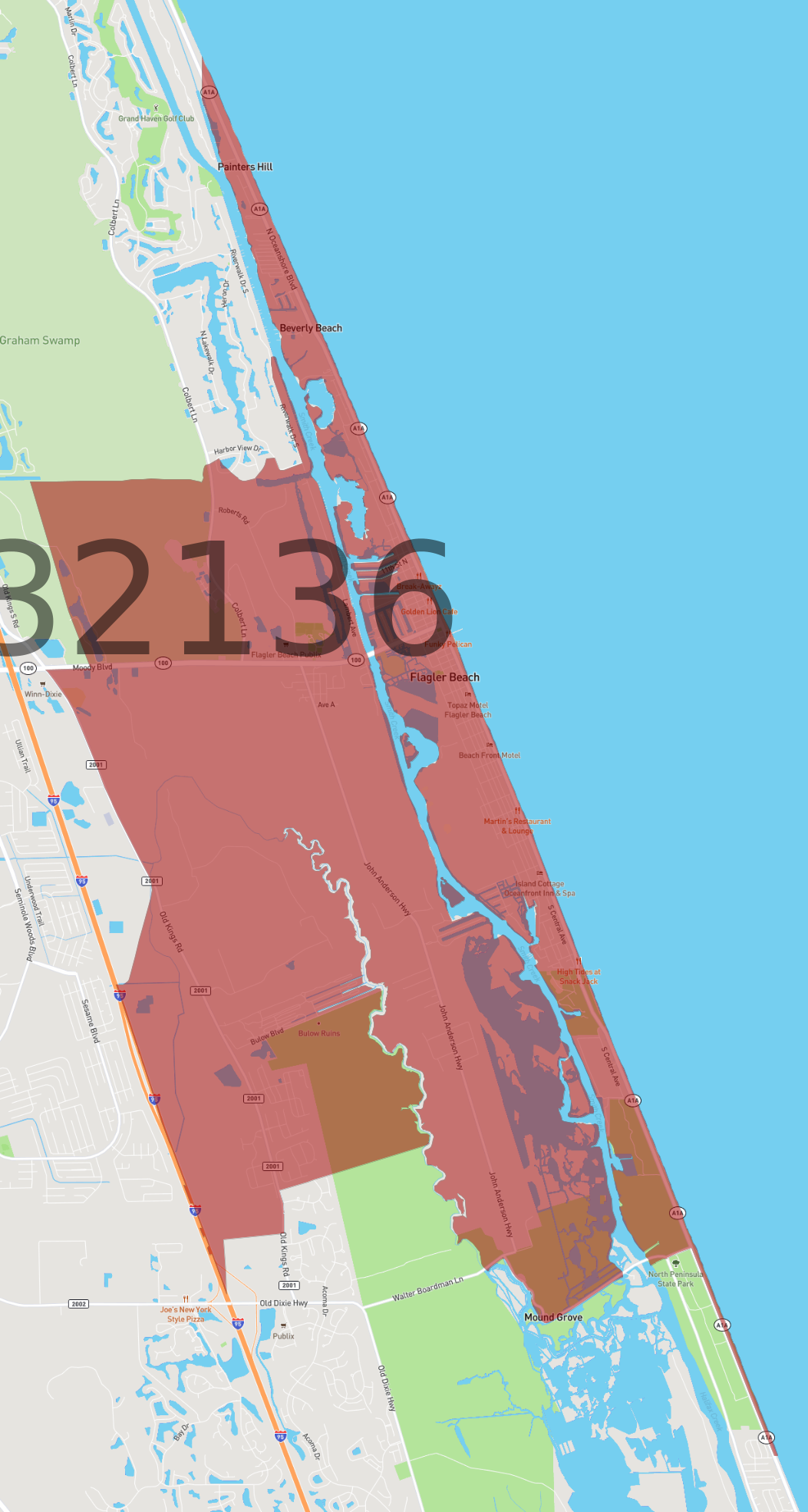 Zip Code 32136 - AtlasBig.com