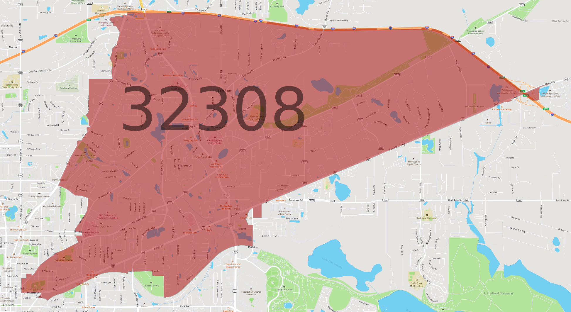 Zip Code 32308 - AtlasBig.com