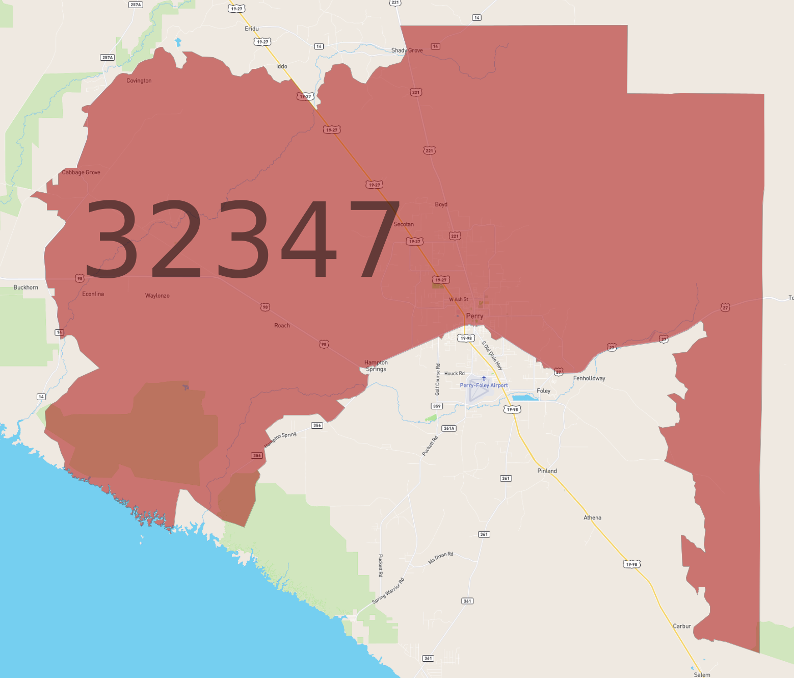 Zip Code 32347 - AtlasBig.com