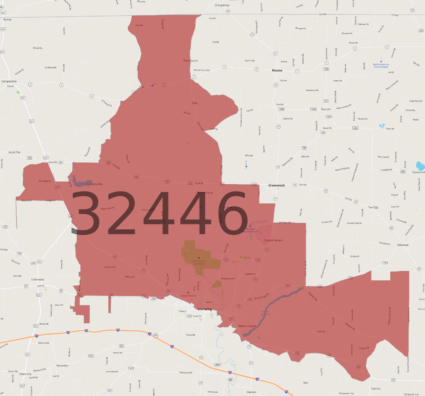 Zip Code 32446 - AtlasBig.com